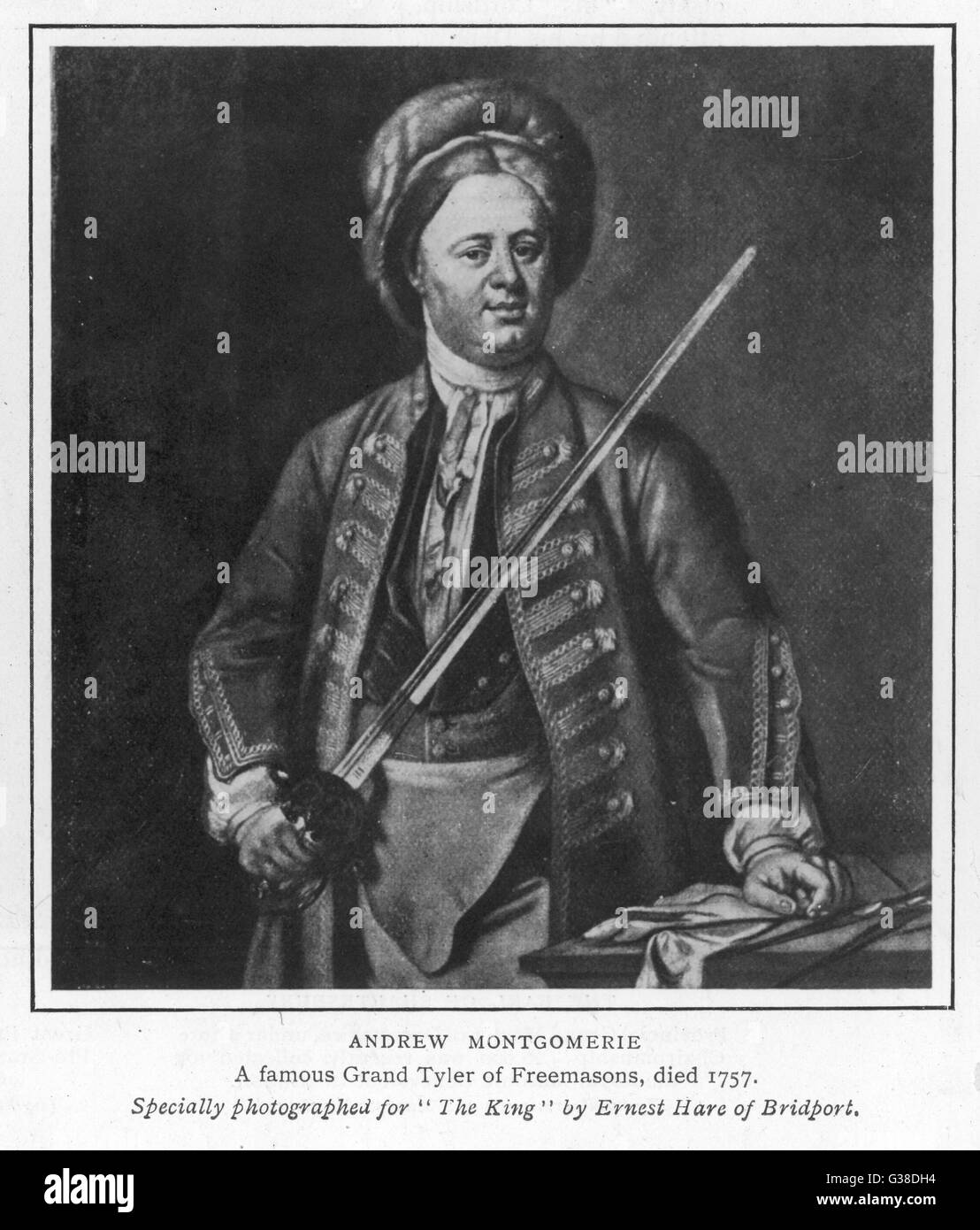 Brother ANDREW MONTGOMERIE a famous Grand Tyler of the Grand Lodge of ...