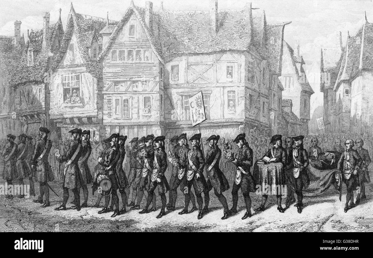 A MASONIC FUNERAL Stock Photo - Alamy