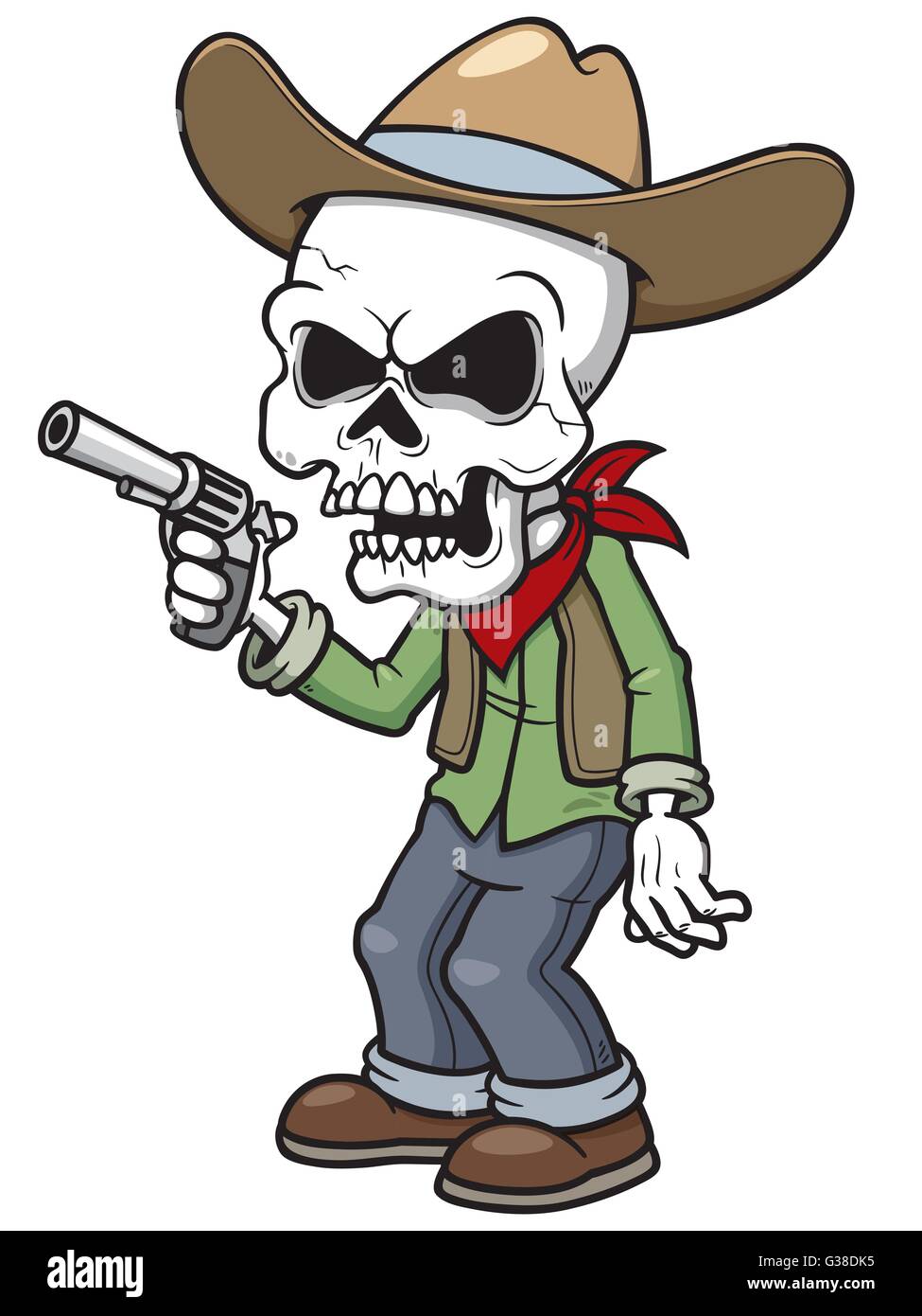 Vector illustration of Cartoon Cowboy Zombie Stock Vector Image & Art ...