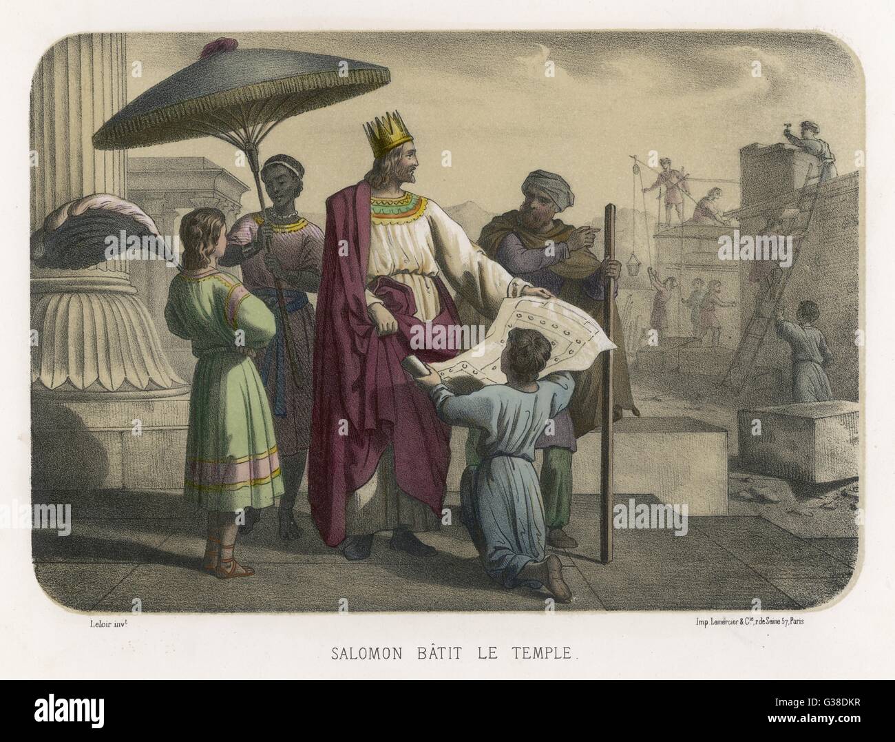 Construction of the temple of solomon hi-res stock photography and ...