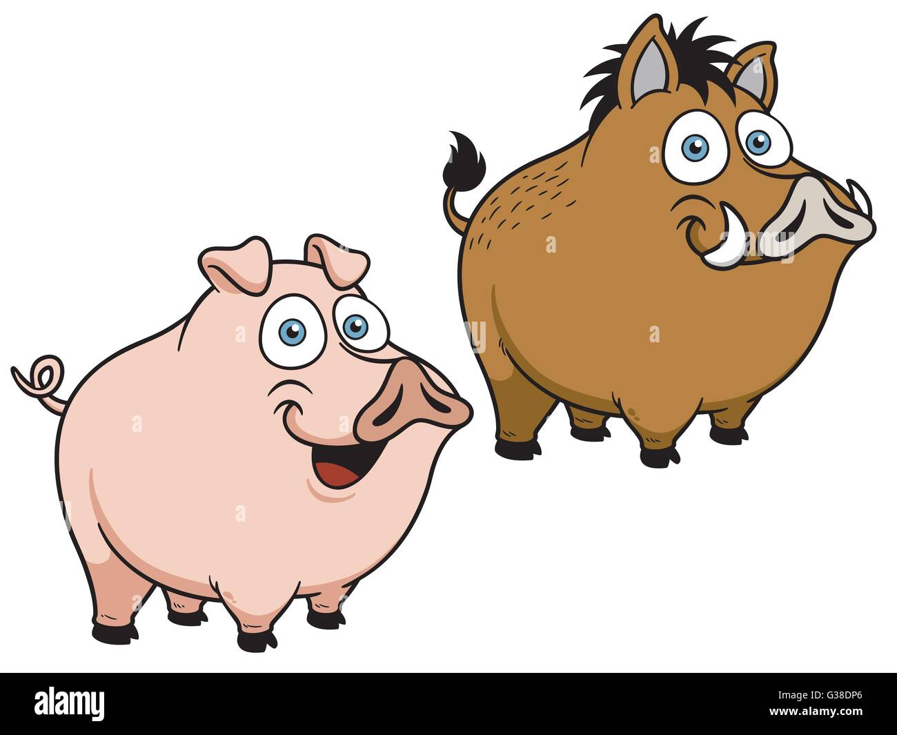 Vector illustration of Cartoon Pig Stock Vector Image & Art - Alamy