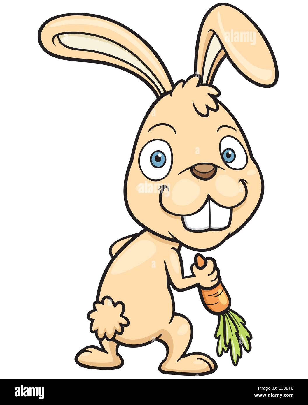 Vector illustration of Cartoon Rabbit holding carrot Stock Vector Image ...