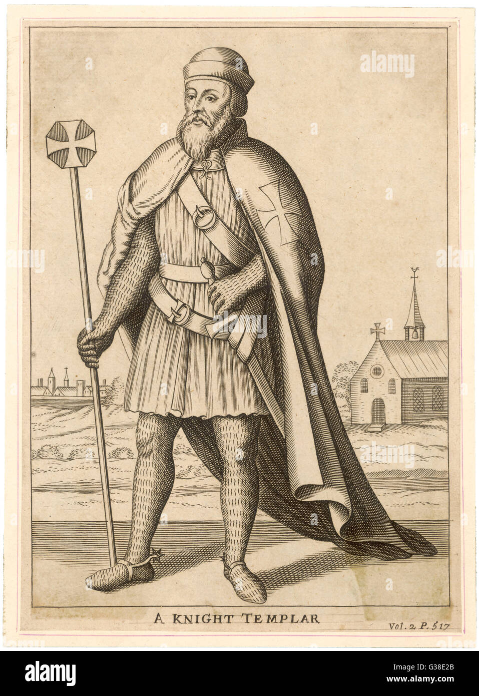 An armed knight in the uniform of the order Date: 13th century Stock ...