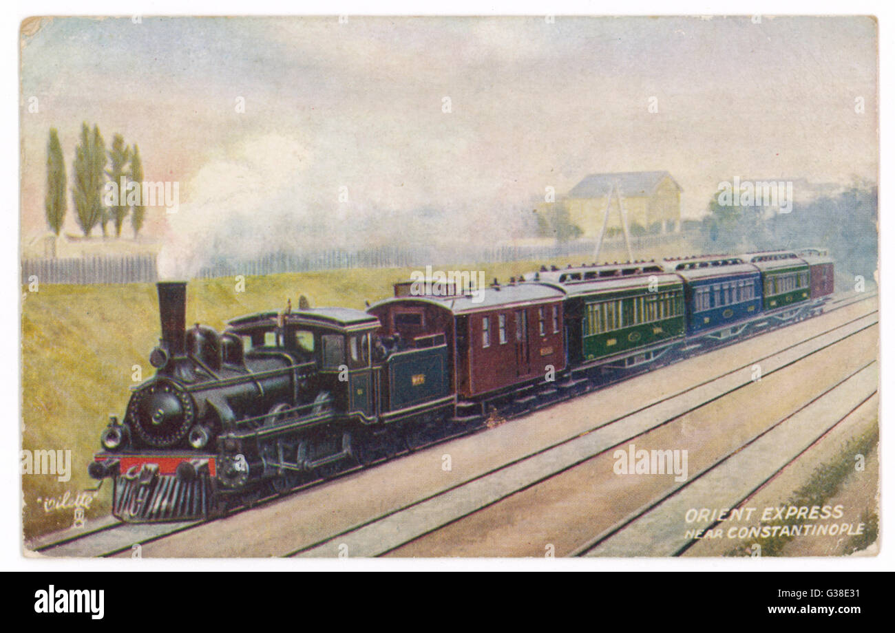 Orient Express Postcard Stock Photo - Alamy