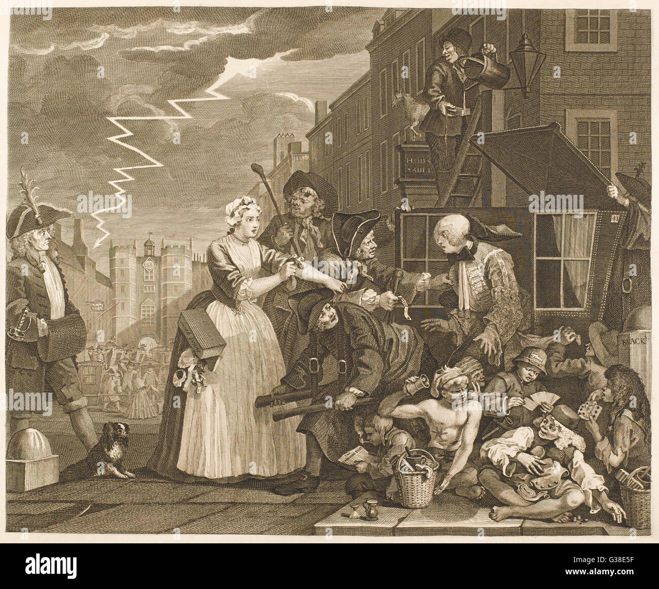 William Hogarth - The Rake's Progress Stock Photo - Alamy