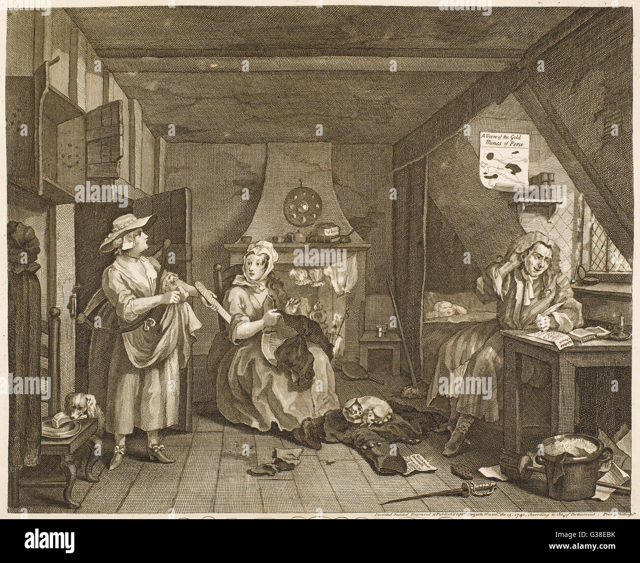 HOGARTH POOR POET Stock Photo - Alamy