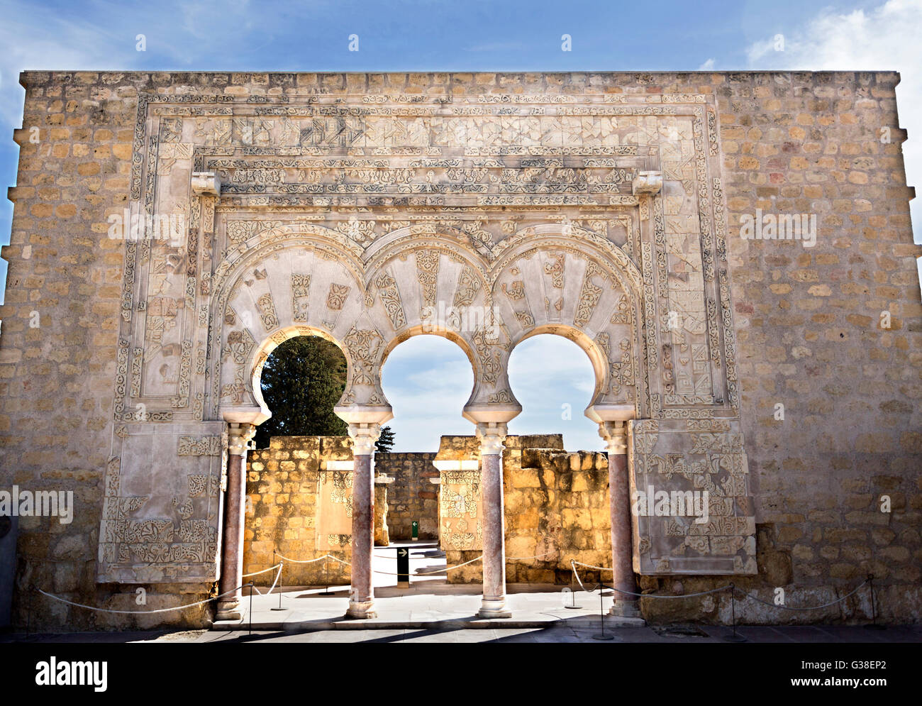 Facade of the House of Yafar at Medina Azahara medieval palace-city ...