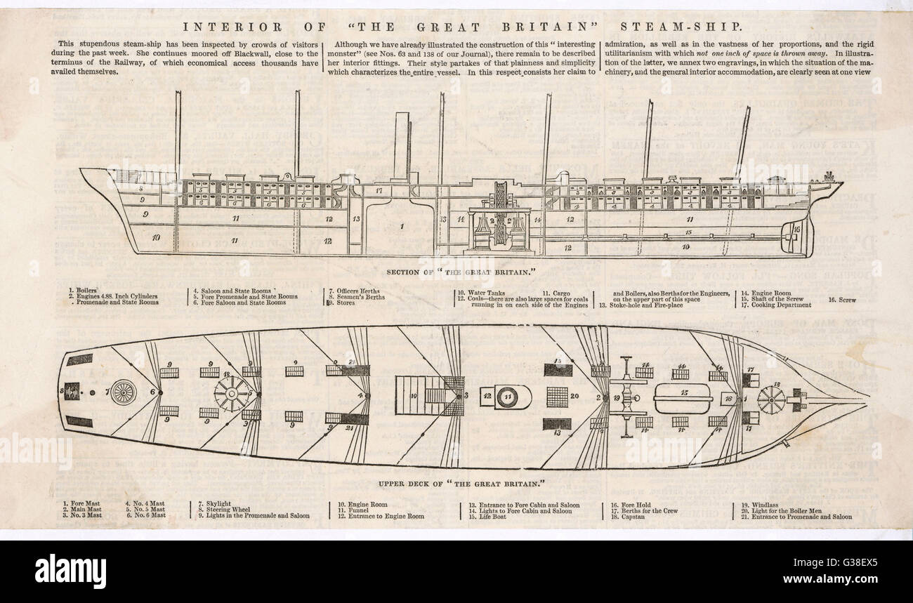 Illustrations showing a side cutaway view and an overhead view of ...