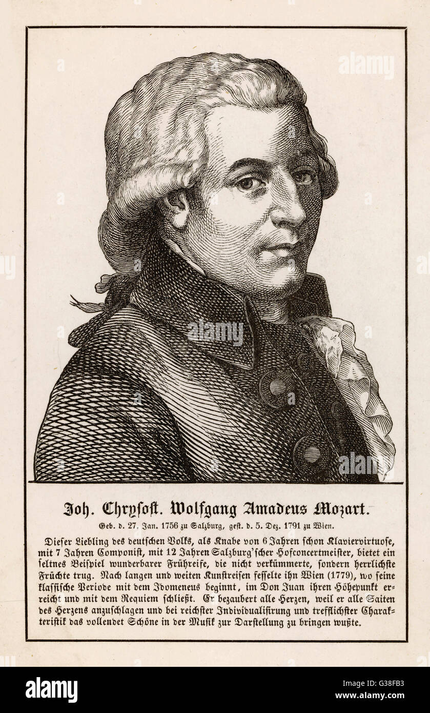 Wolfgang Amadeus Mozart 1756 1791 High Resolution Stock Photography and ...