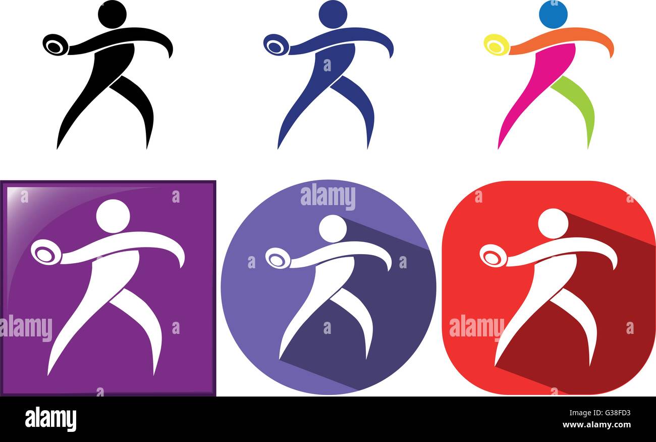 Sport icon design for discus throwing illustration Stock Vector Image ...