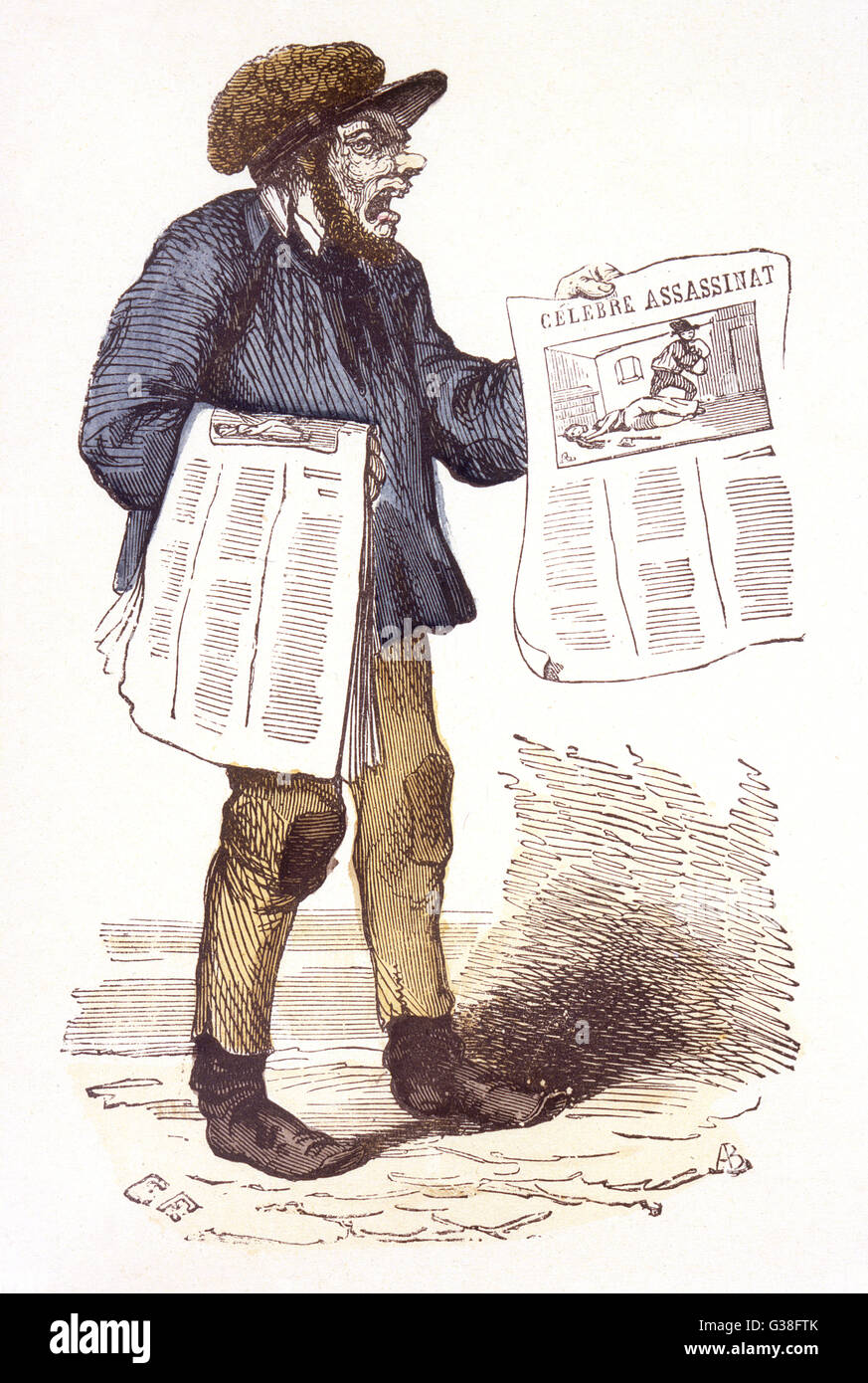 FRENCH PAPER SELLER Stock Photo - Alamy