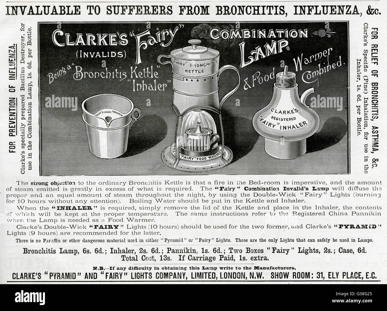 Influenza inhaler 1892 hi-res stock photography and images - Alamy