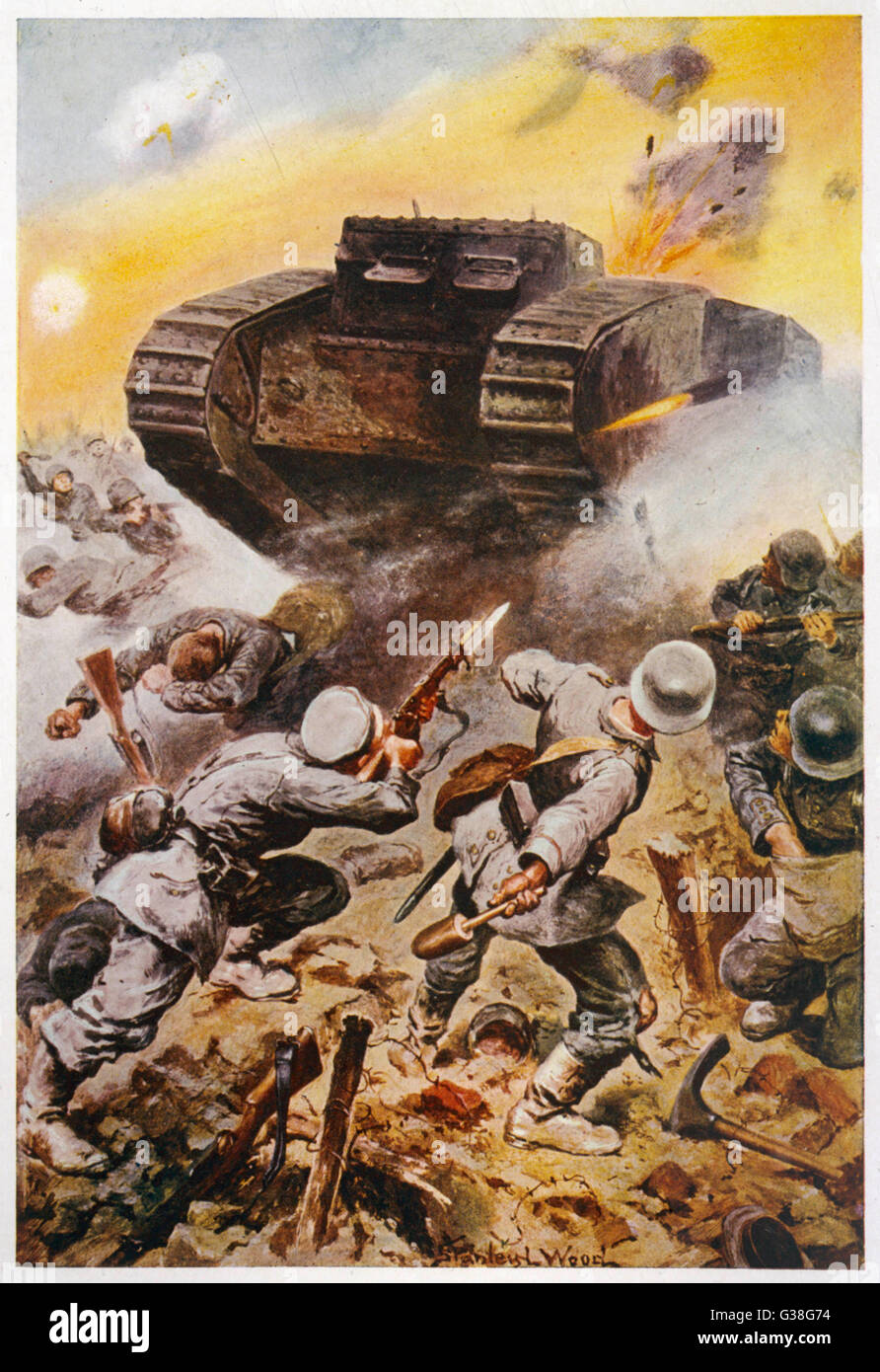 FIRST BATTLE OF THE SOMME British tanks are used in action for the ...