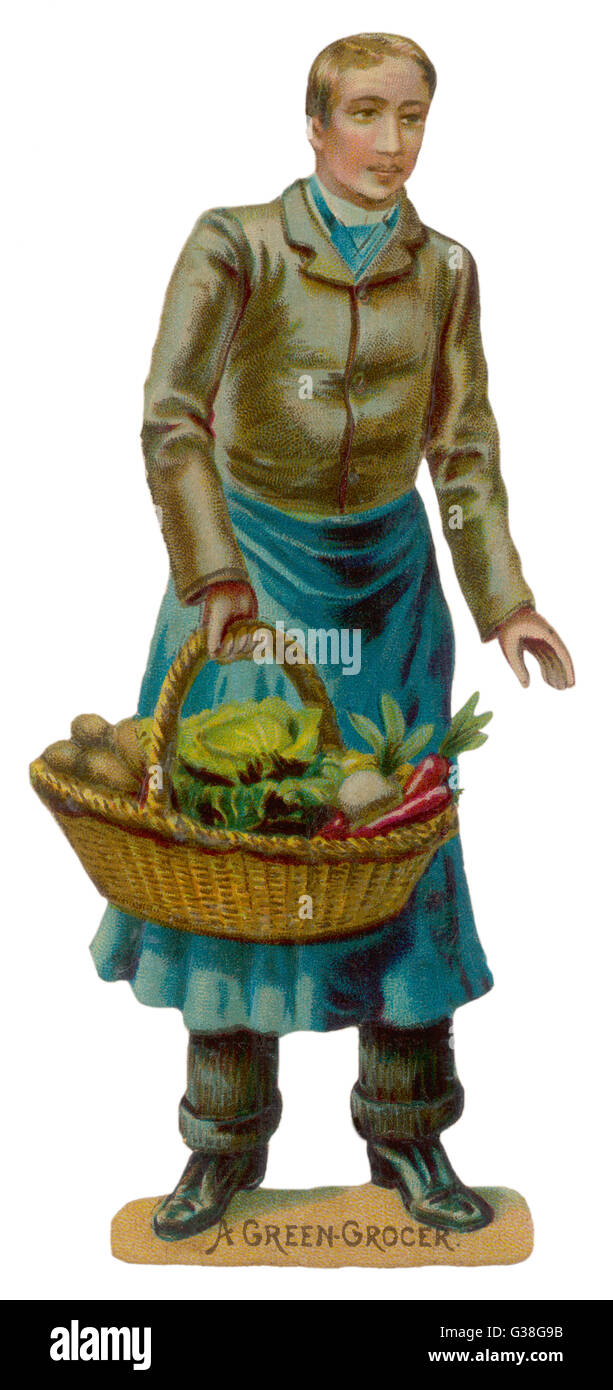 Victorian Scrap - Greengrocer Stock Photo - Alamy