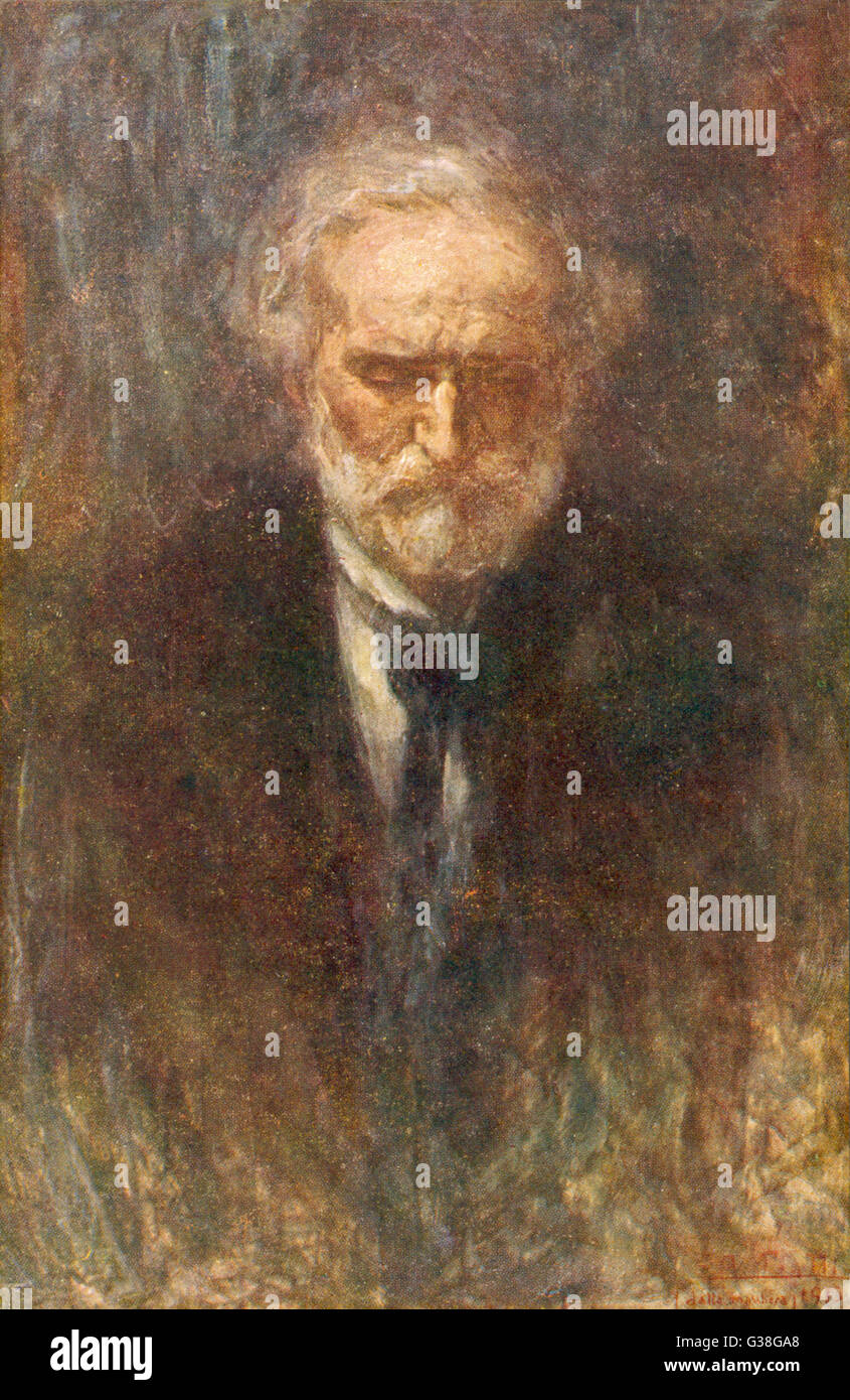 GIUSEPPE VERDI the Italian opera composer in old age Date: 1813-1901 ...