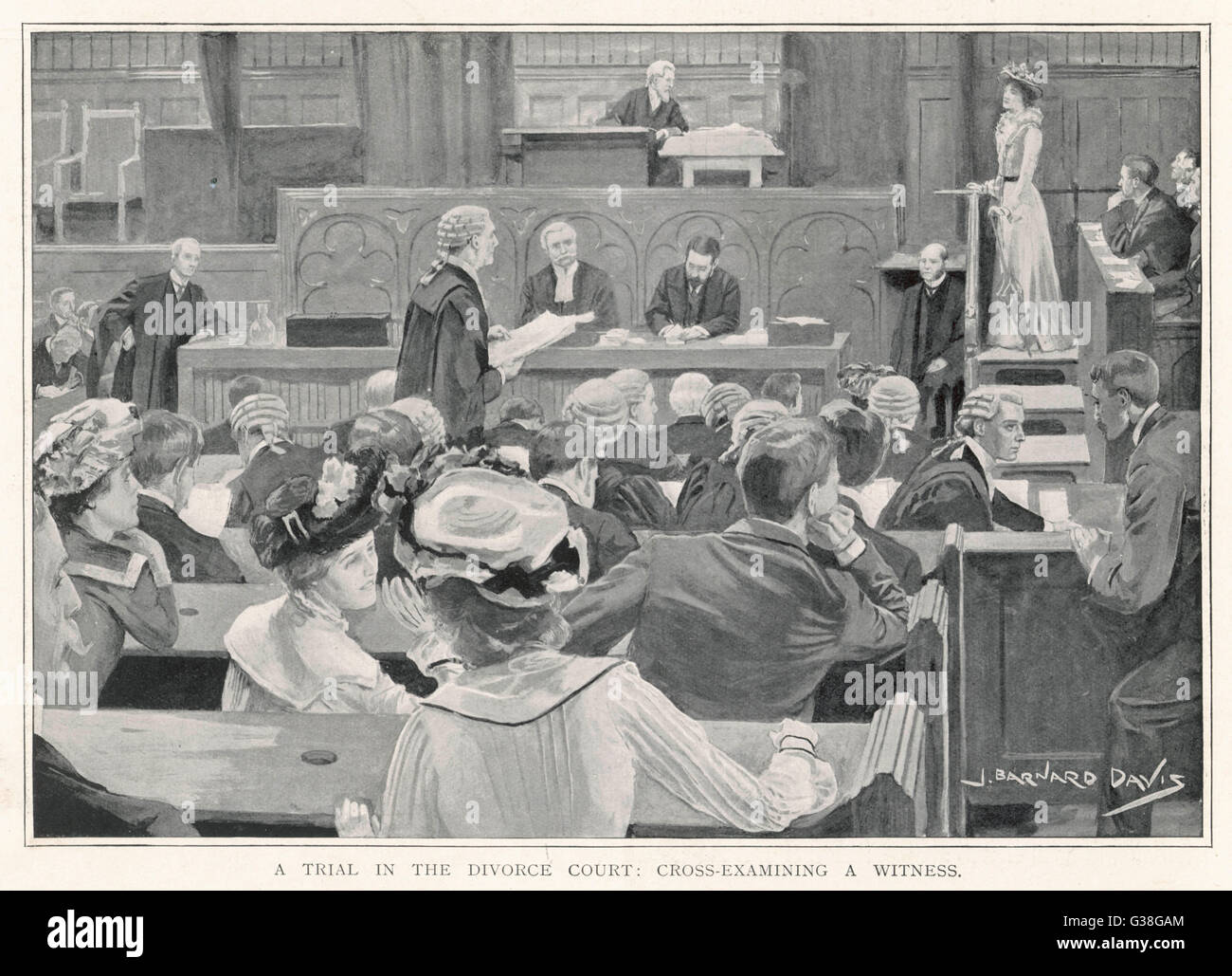 A trial in the Divorce Court, London : cross-examining a witness Date ...