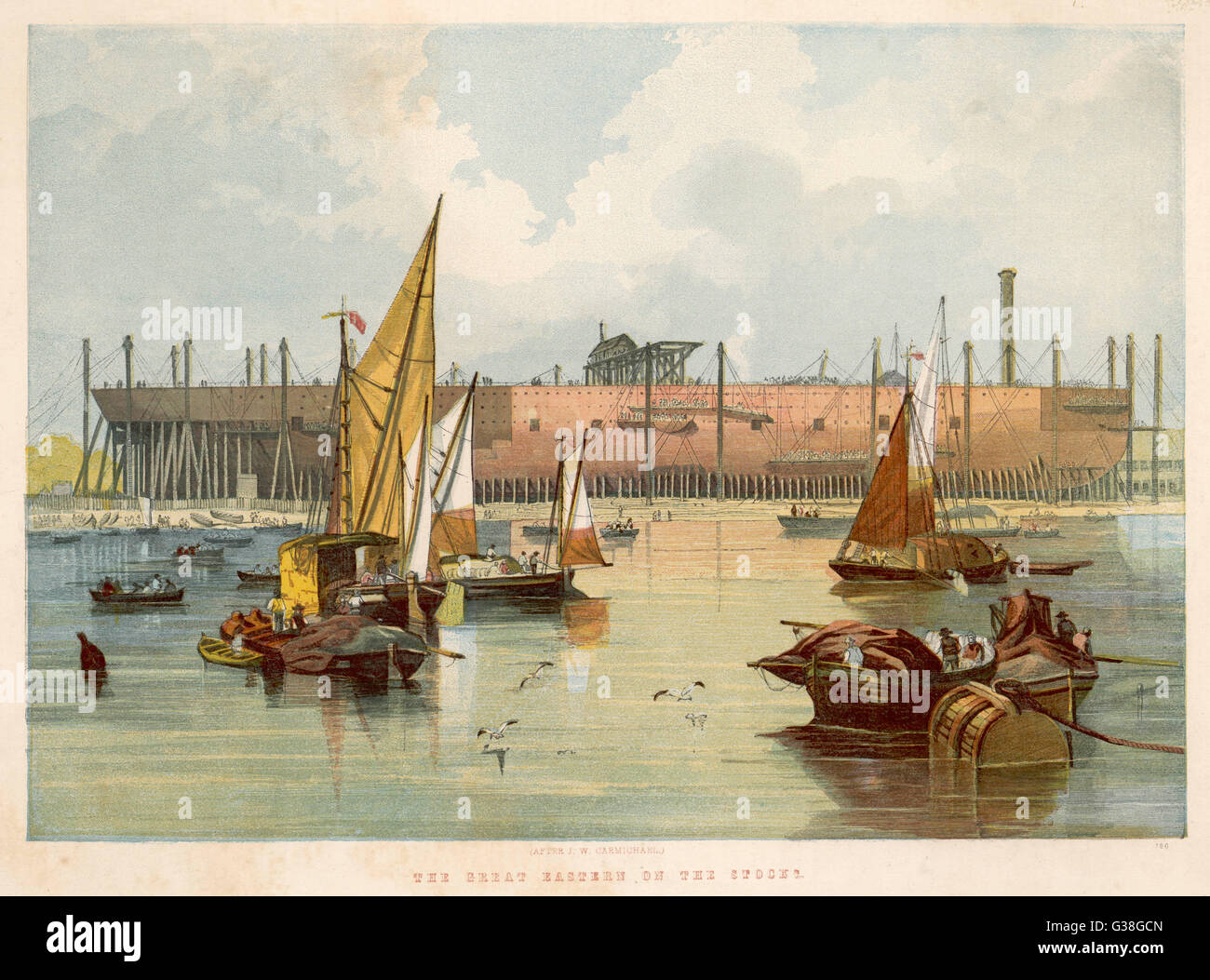 Great Eastern constructed, 1857 Stock Photo - Alamy