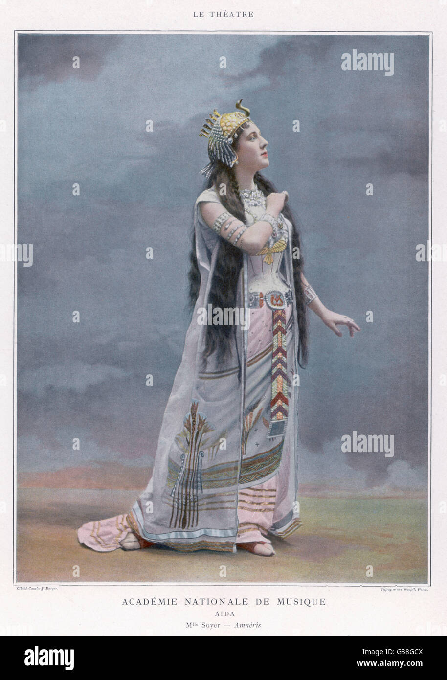 AIDA Mlle Soyer as Amneris in a production at the Academie Nationale de ...