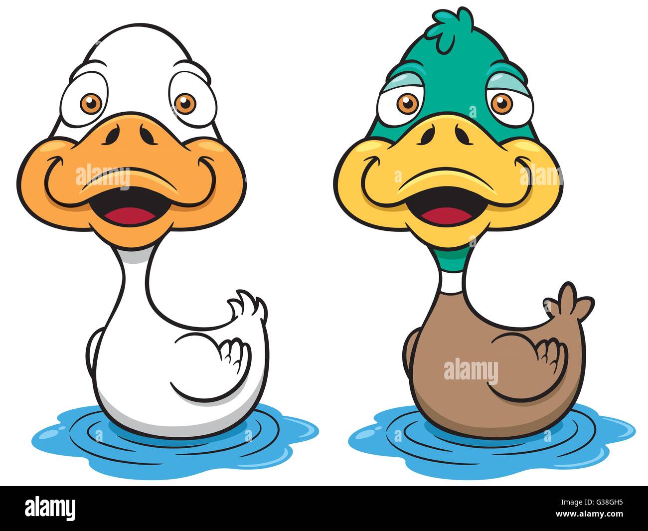 Vector illustration of Cartoon Duck Stock Vector Image & Art - Alamy