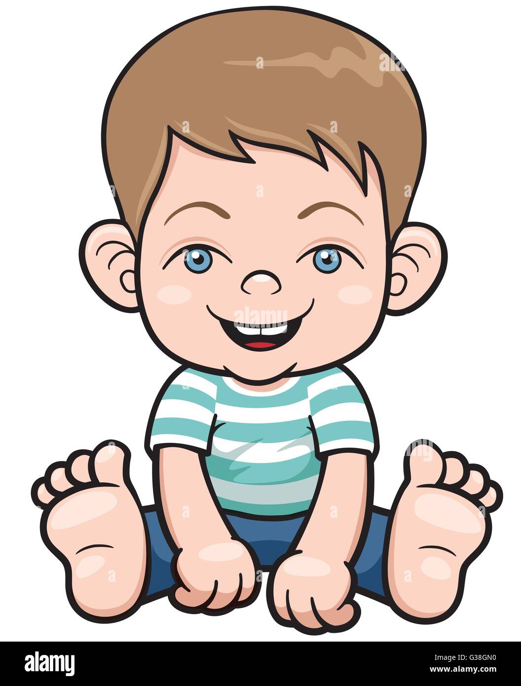 Vector illustration of Cartoon Little Boy Stock Vector Image & Art - Alamy