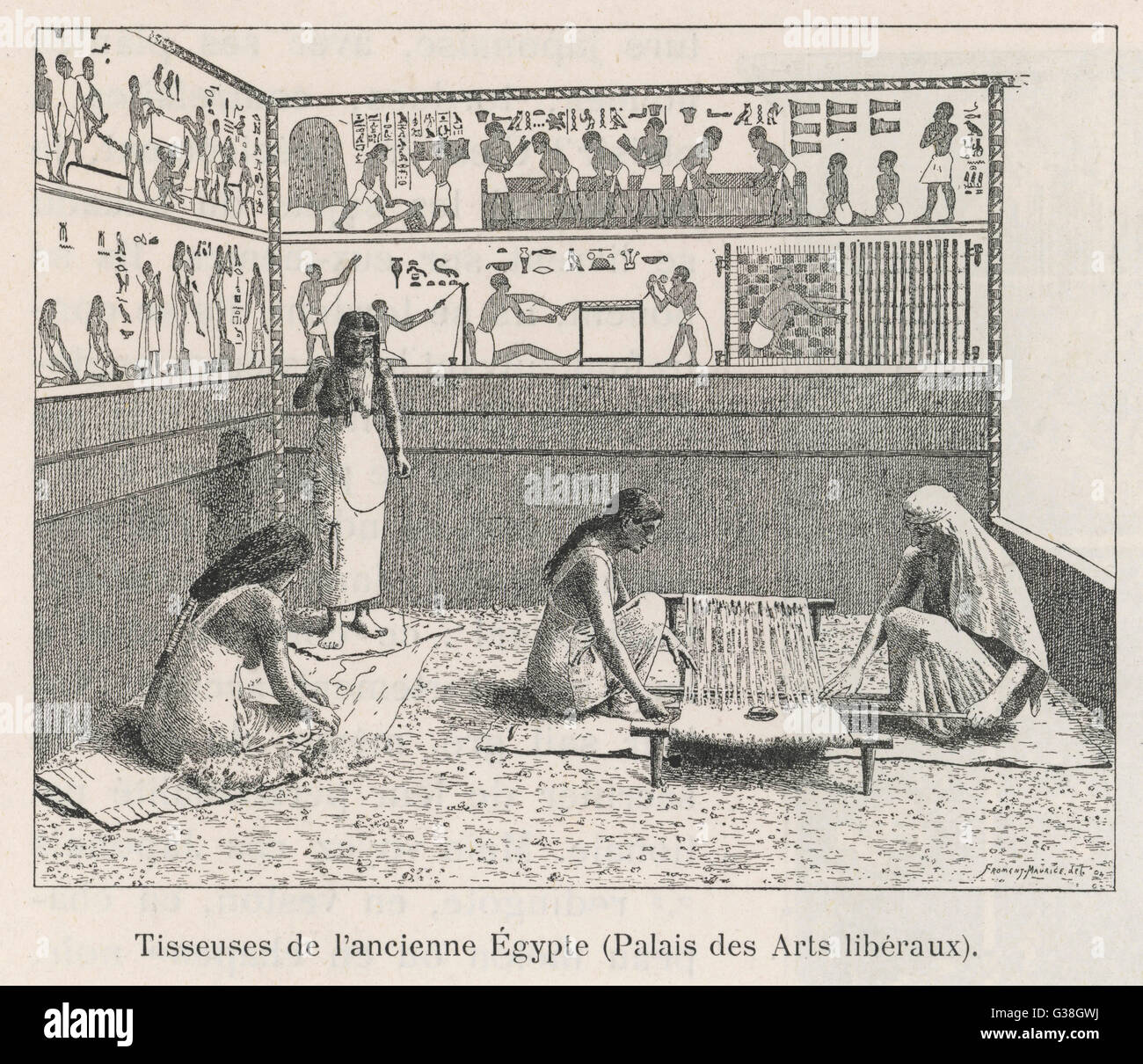 Weaving in Ancient Egypt Date: ANCIENT EGYPT Stock Photo - Alamy