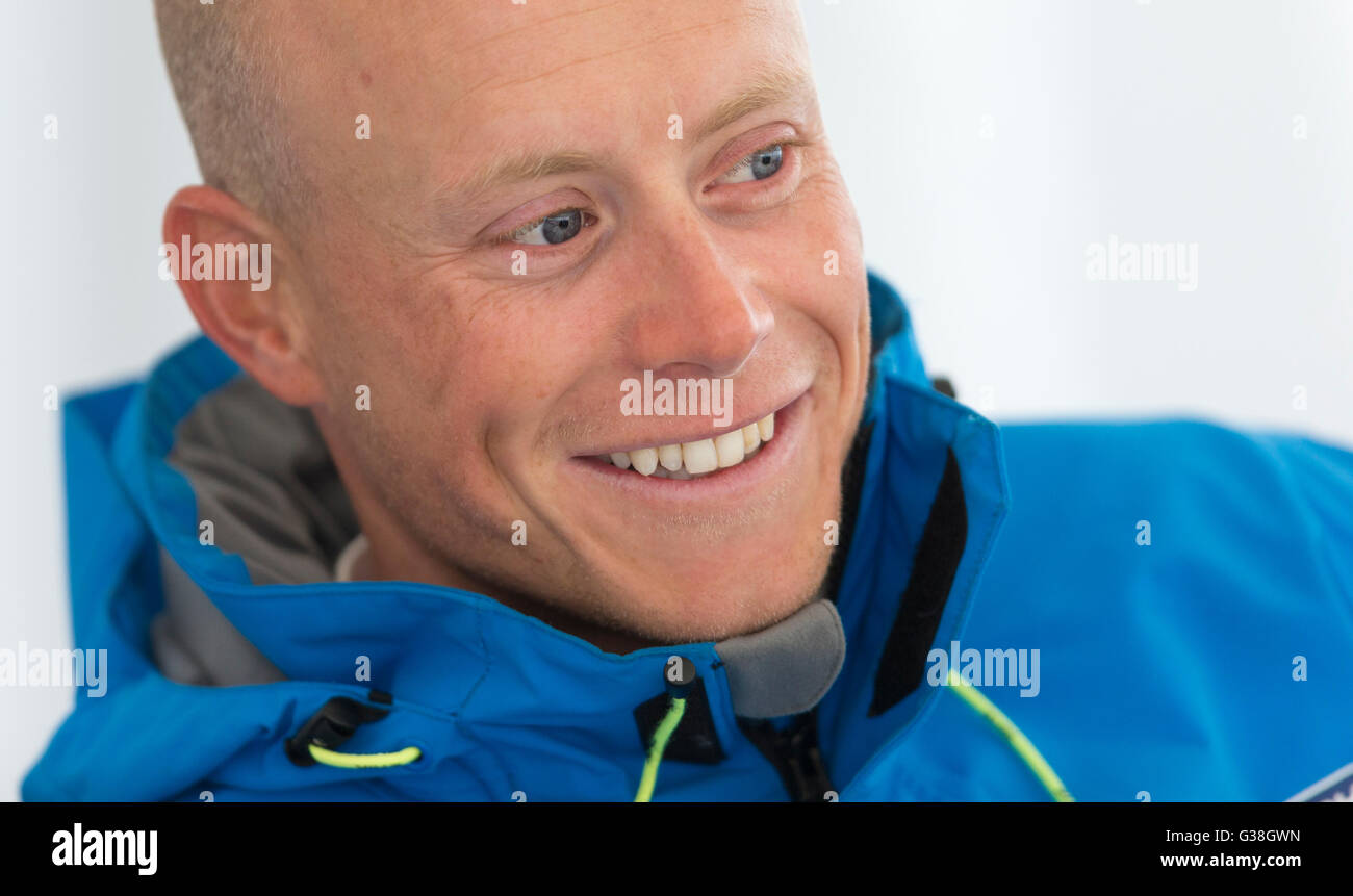 Team GBR Olympic sailor Nick Thompson pictured on day two of the ISAF ...