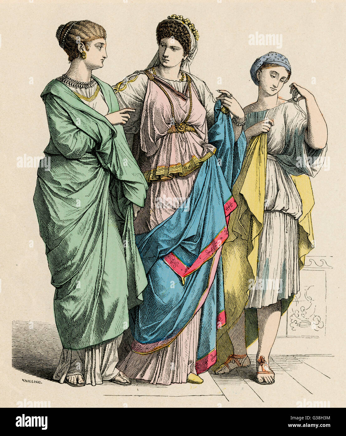 NOBLEWOMEN & SLAVE/ROME Stock Photo - Alamy