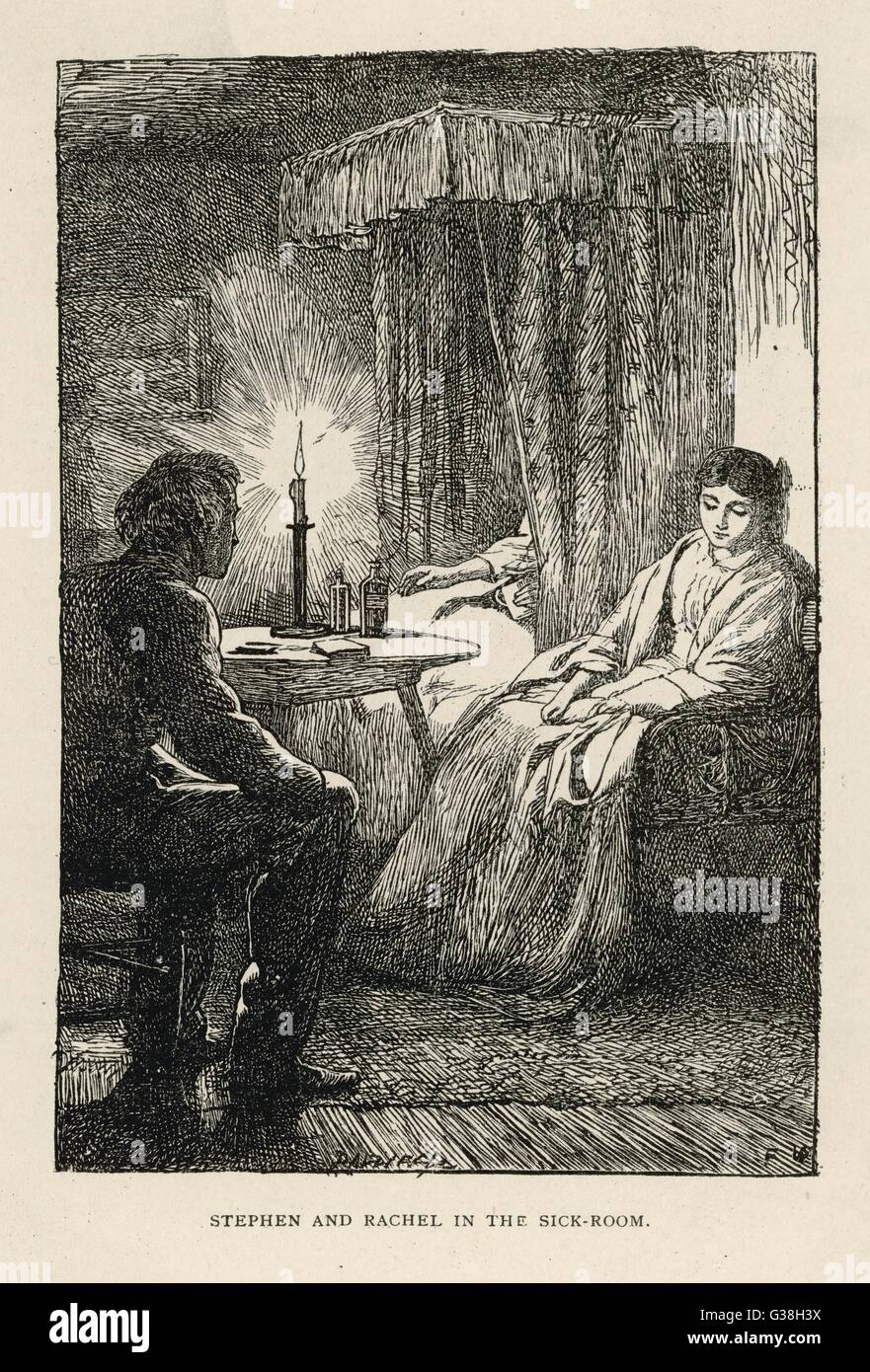 HARD TIMES IN SICKROOM Stock Photo - Alamy