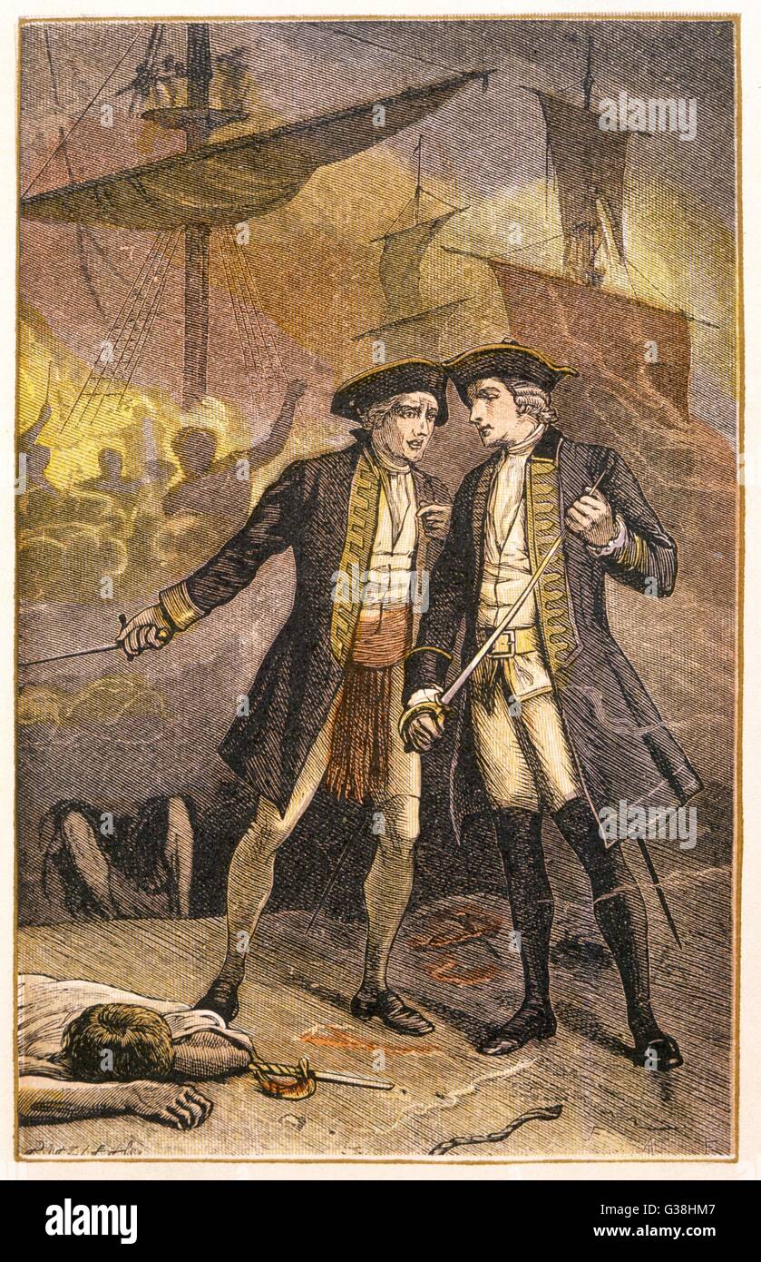 Commander George Anson, while in battle against a Spanish ship, is told ...