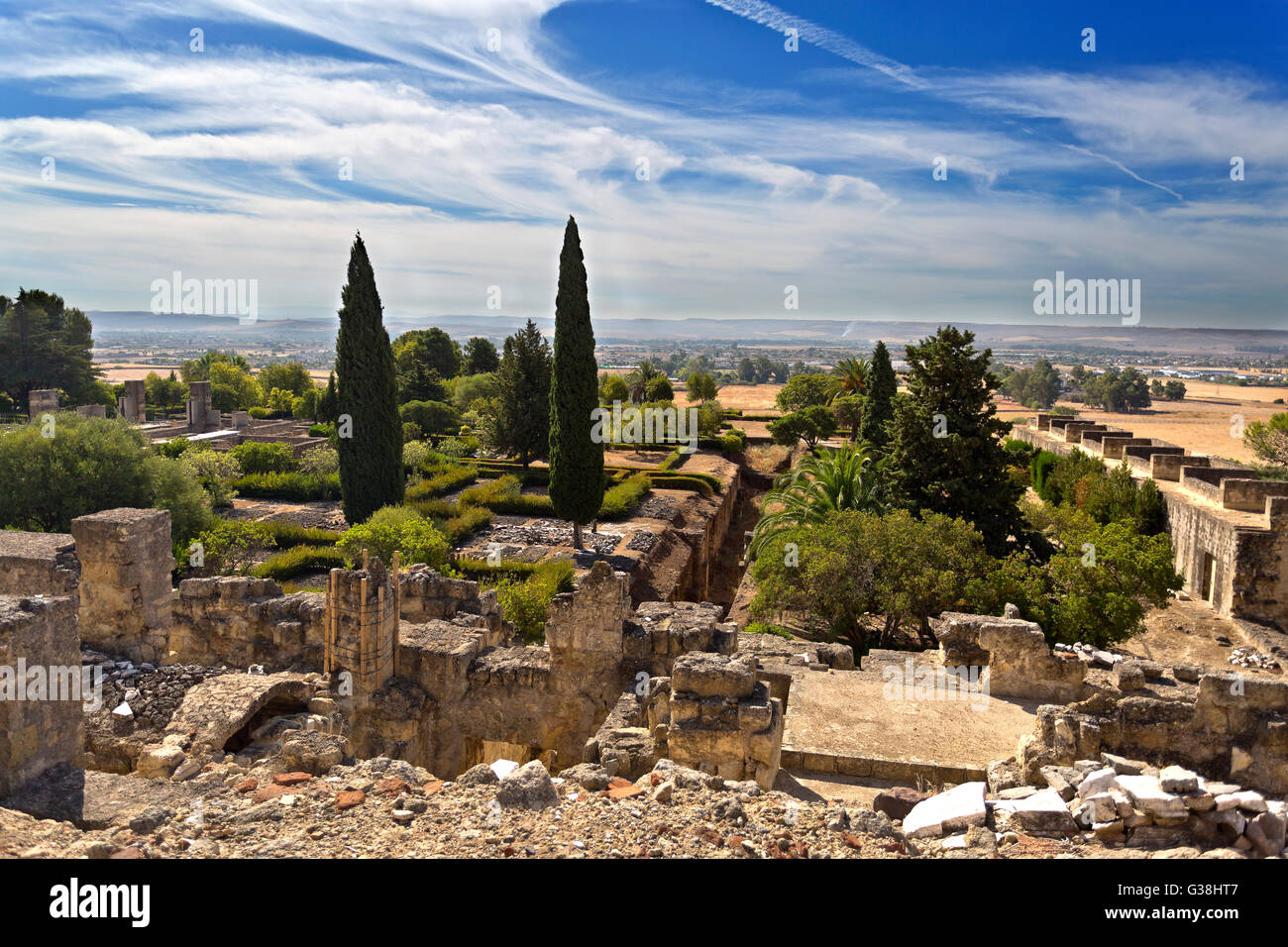 The ruins of Medina Azahara, a fortified Arab Muslim medieval palace ...