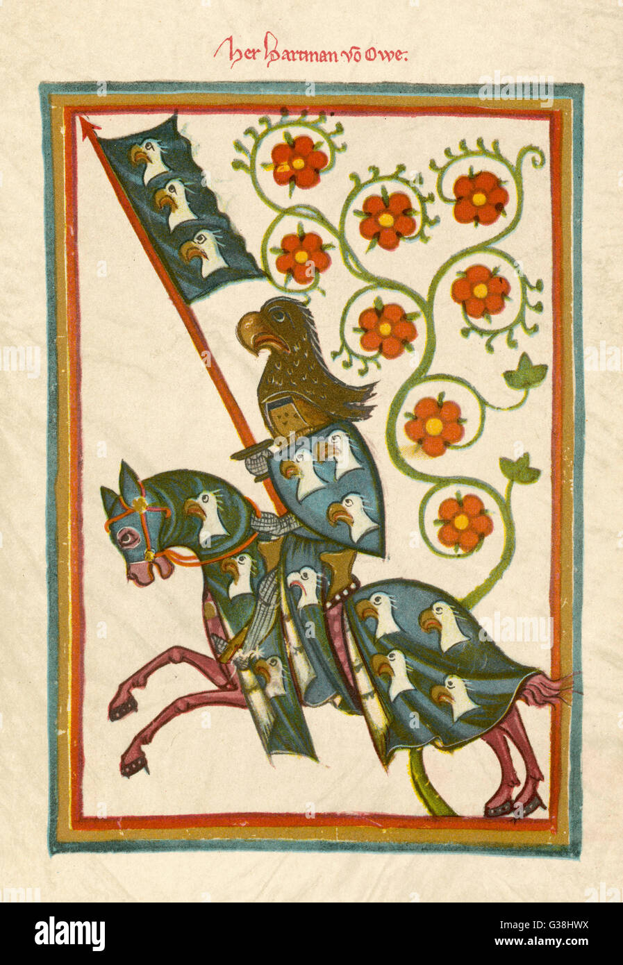 Knight with Eagle Crest Stock Photo - Alamy