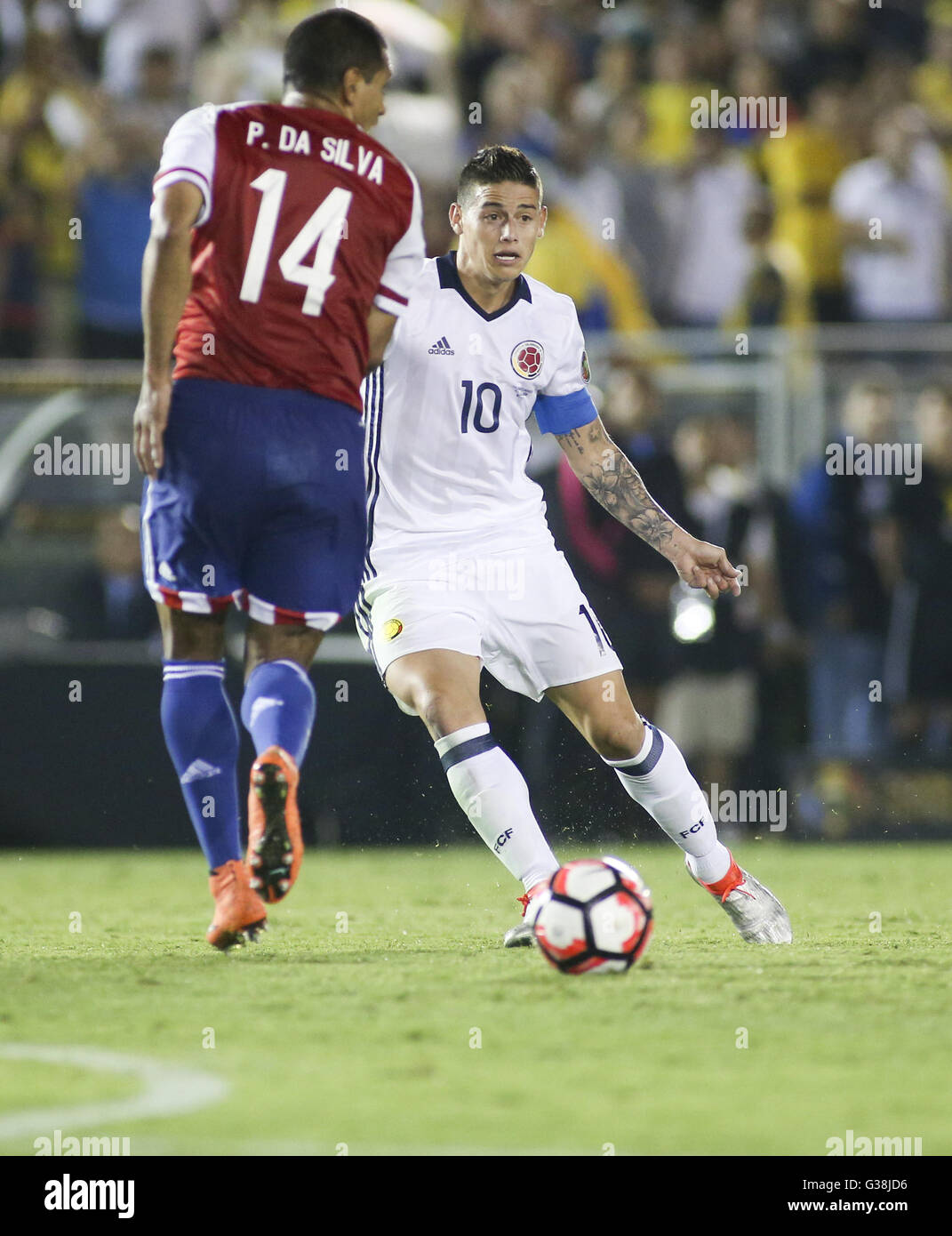 Los Angeles, California, USA. 7th June, 2016. Colombia midfielder James ...