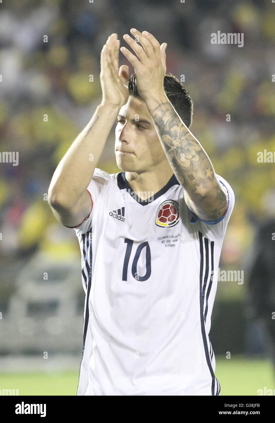 Los Angeles, California, USA. 7th June, 2016. Colombia midfielder James ...