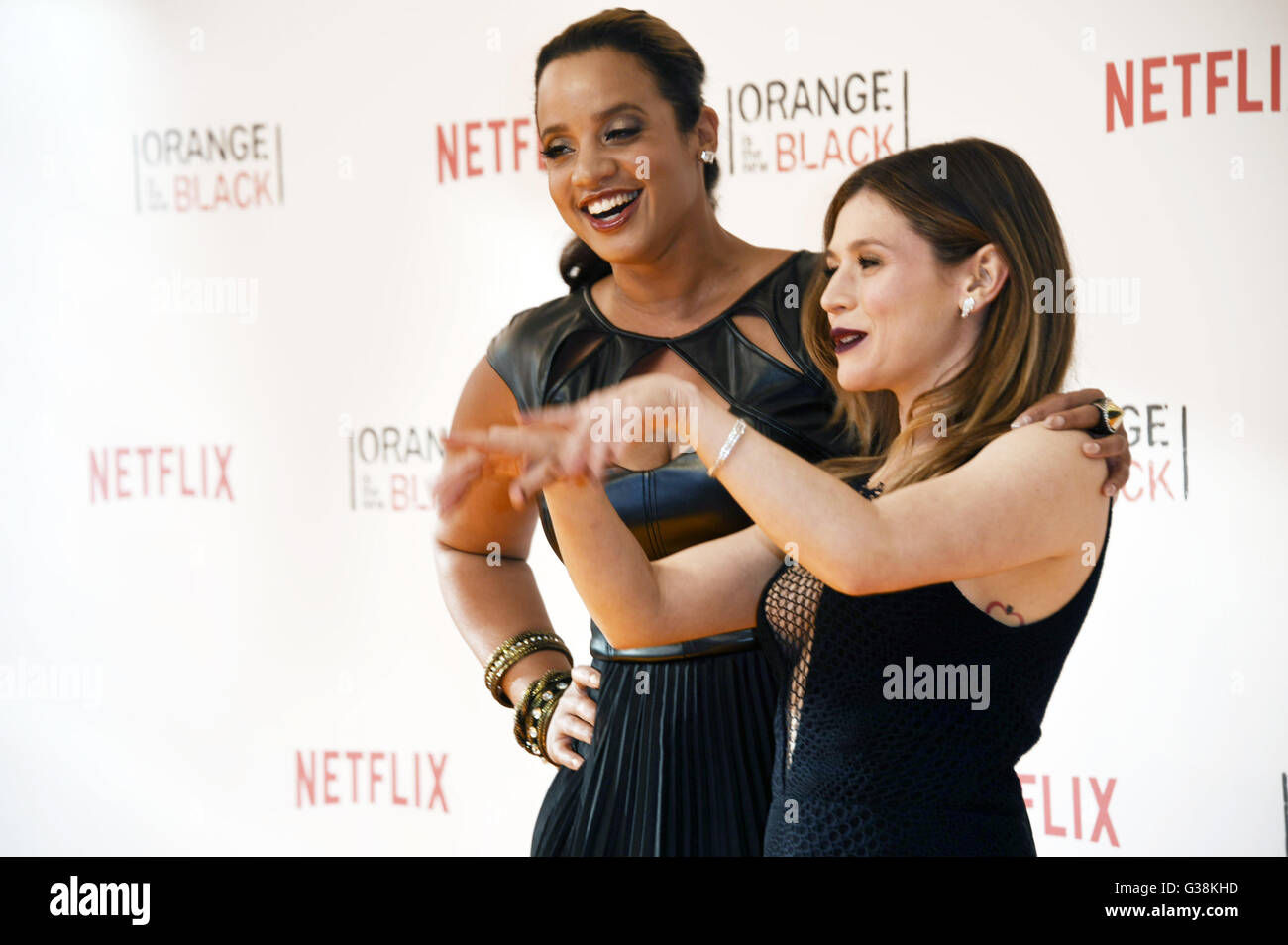 Berlin, Germany. 7th June, 2016. Dascha Polanco and Yael Stone attend ...