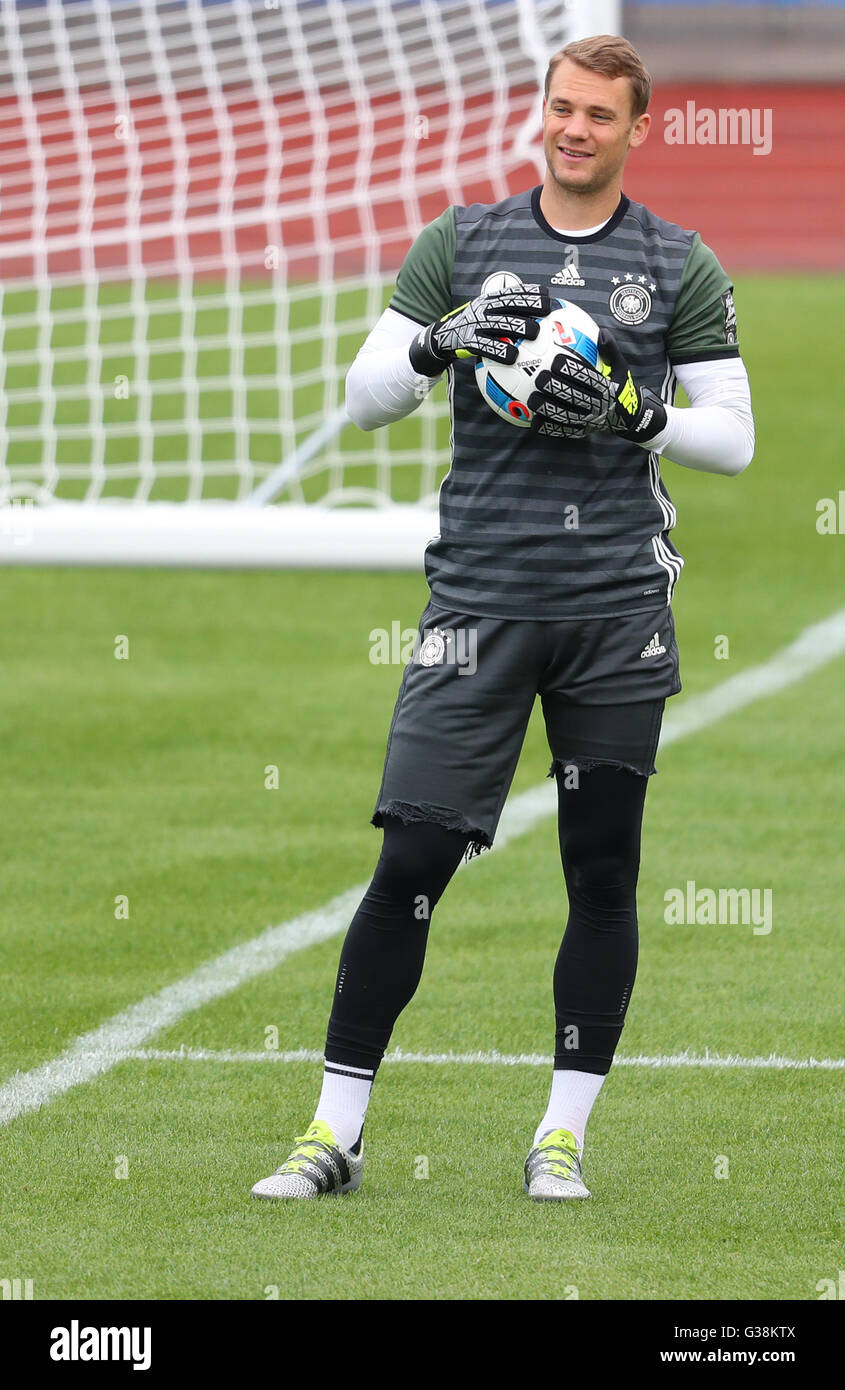 Evian, France. 09th June, 2016. Germany's goalkeeper Manuel Neuer in ...