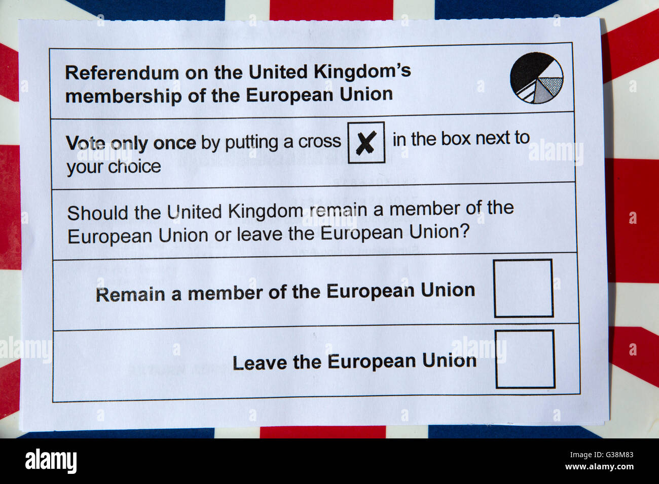 A ballot paper for the United Kingdom referendum on European Union ...