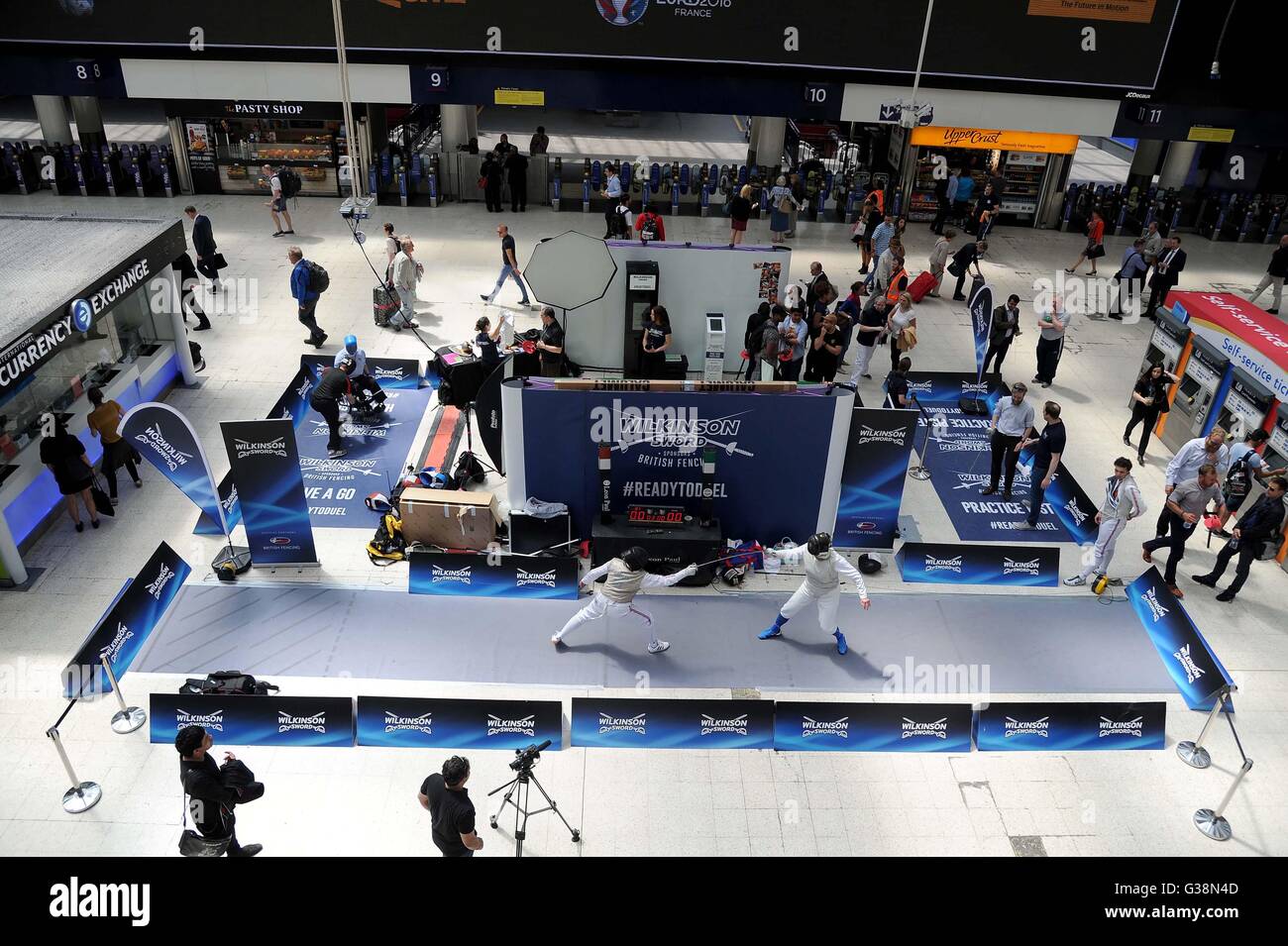 London, UK. 9th June, 2016. British Fencing pop-up event at Waterloo ...