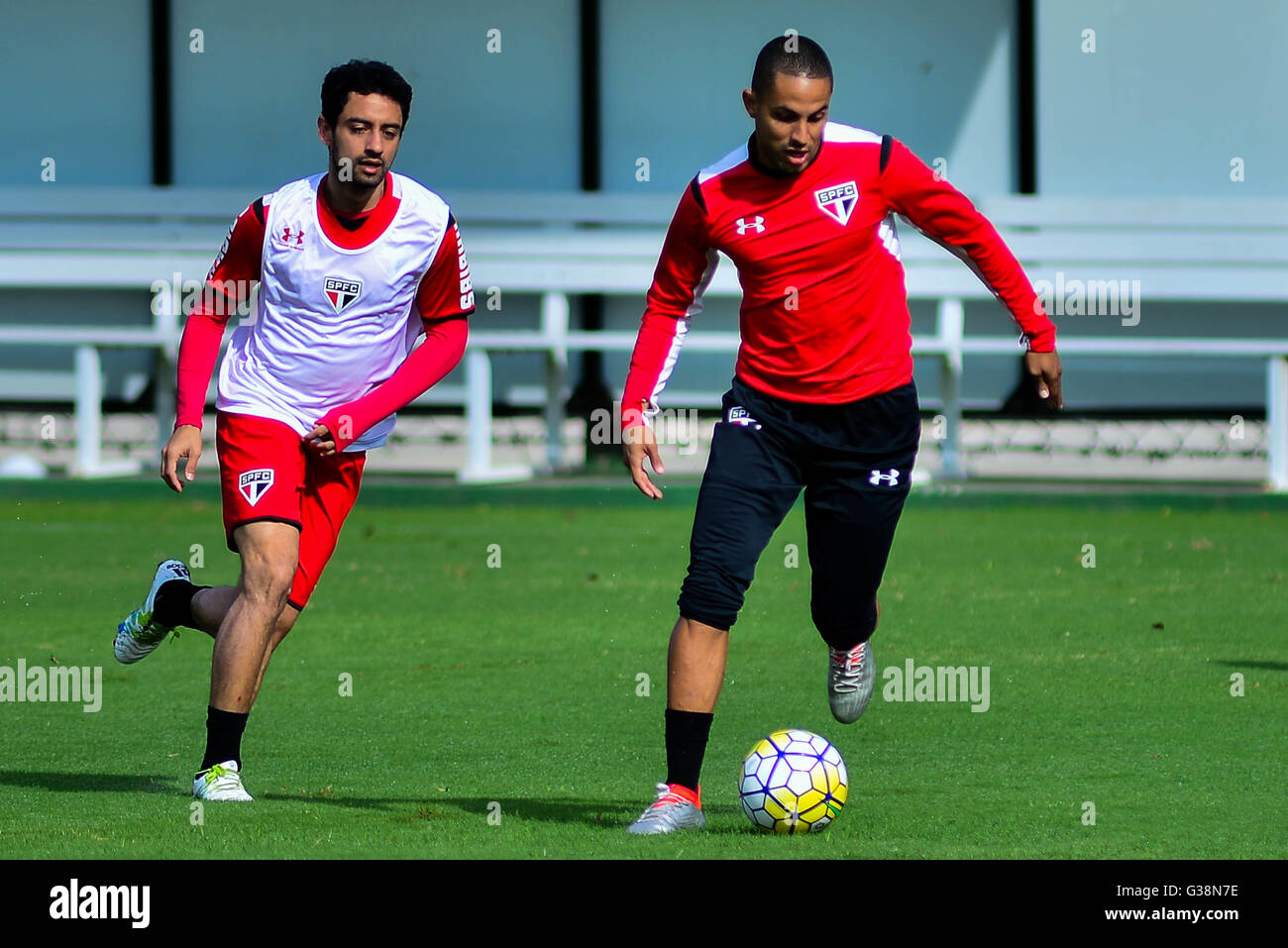 SAO PAULO, Brazil - 06/09/2016: TRAINING SPFC - Ytalo during training ...