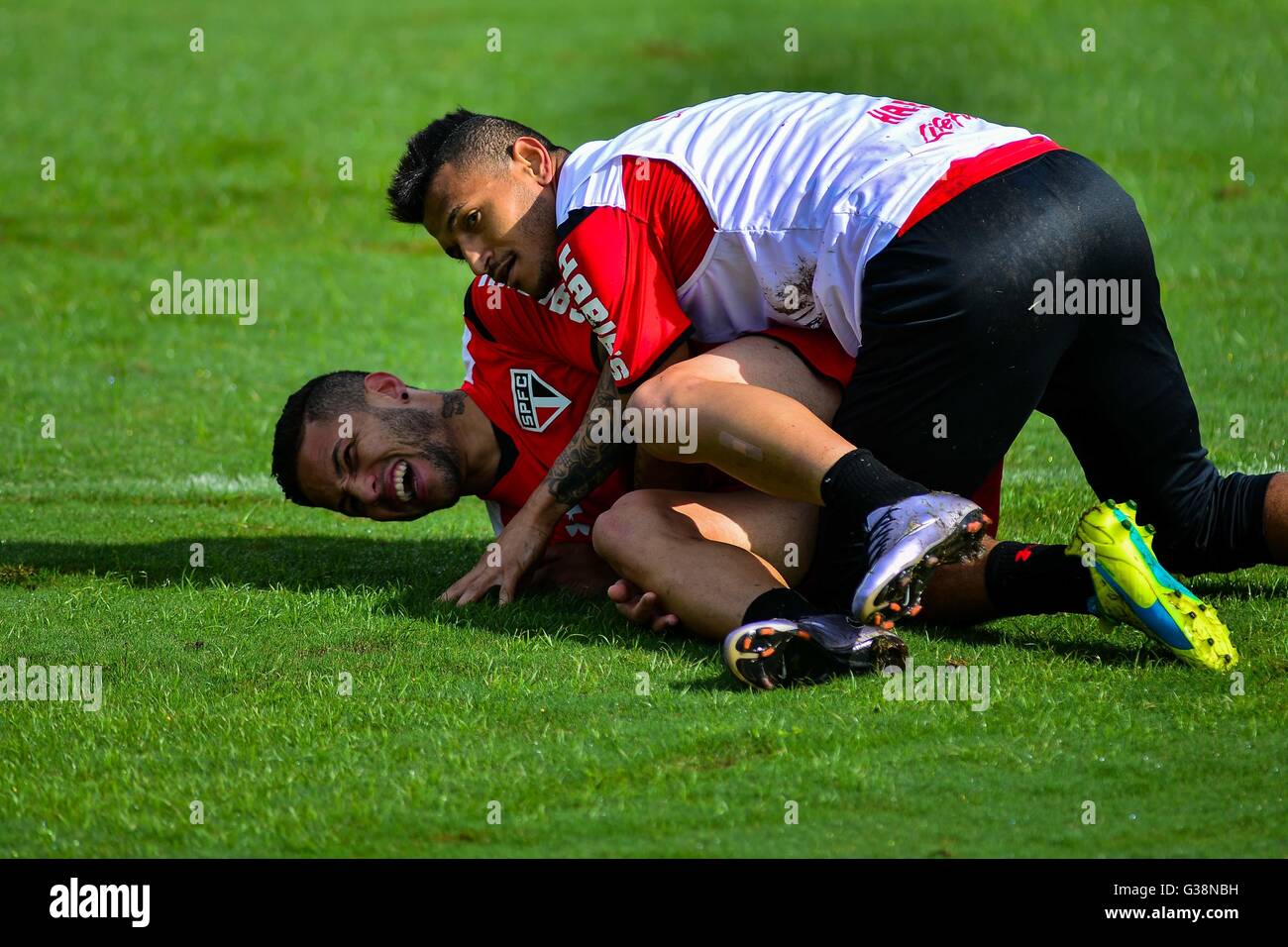 SAO PAULO, Brazil - 06/09/2016: TRAINING SPFC - Bruno and Rog?rio ...