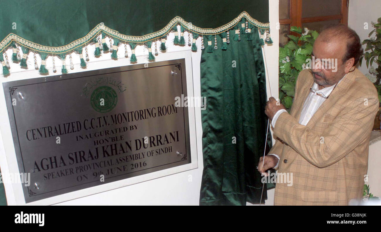 Speaker Sindh Assembly, Agha Siraj Durrani inaugurating centralized ...