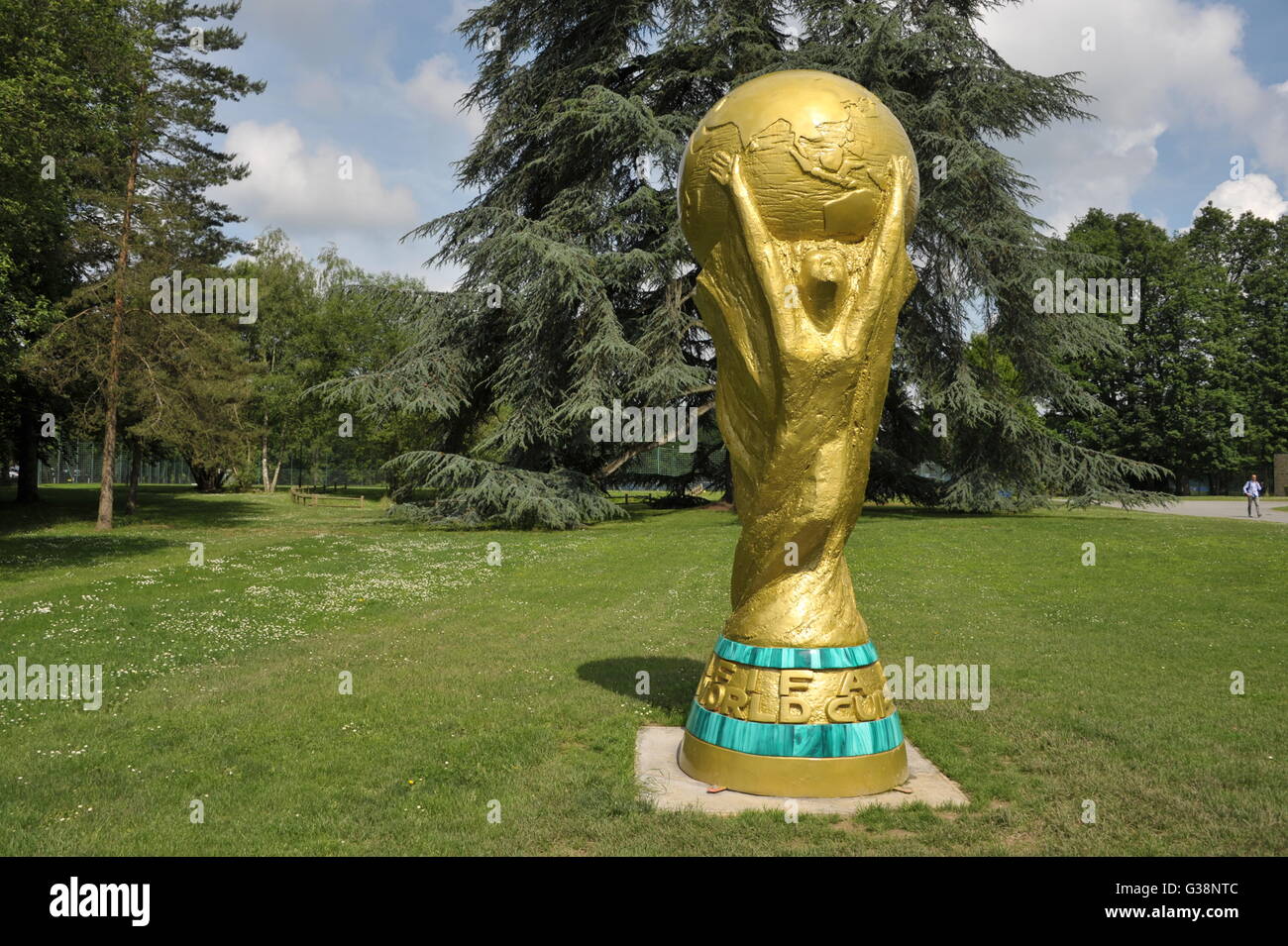 Clairefontaine, France. 06th June, 2016. A giant copy of the World Cup ...