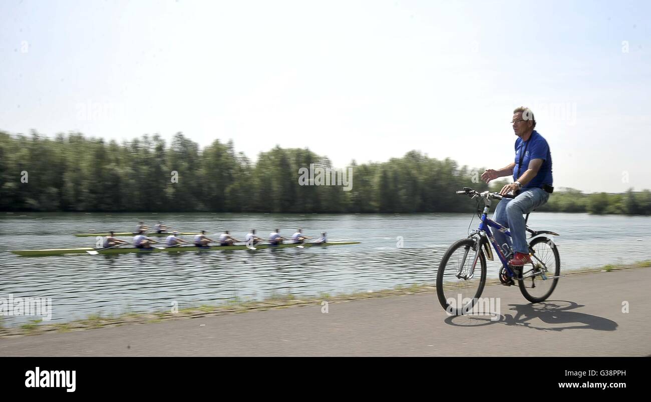 Rowing Team And Coach