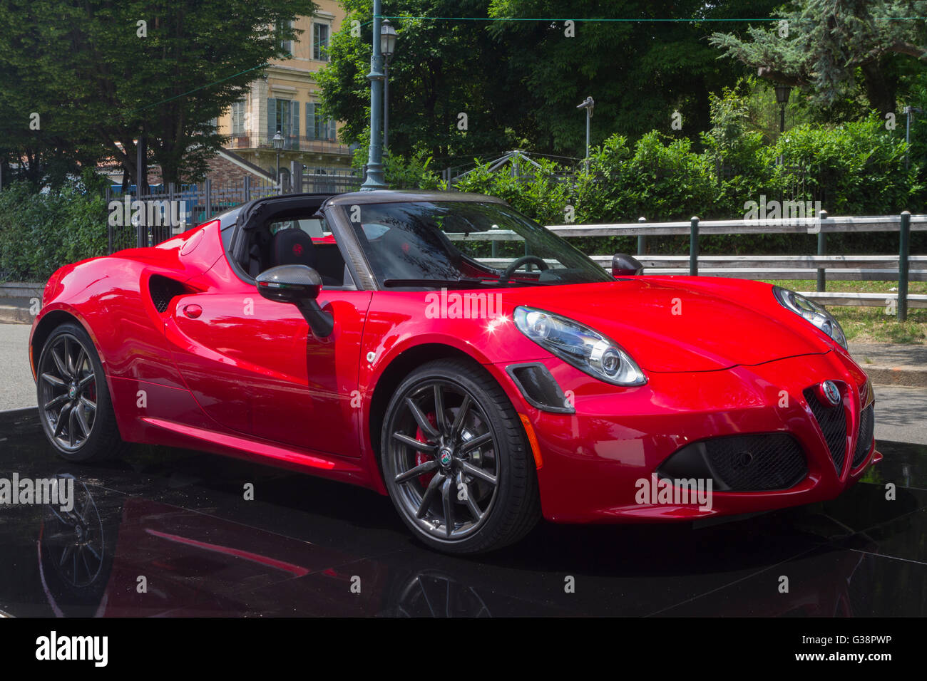Turin, Italy, 8th June 2016. Alfa Romeo 4C Spider Stock Photo - Alamy
