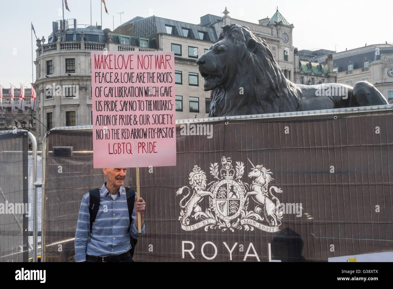 London, UK. 9th June 2016. A veteran from the first Pride march in ...