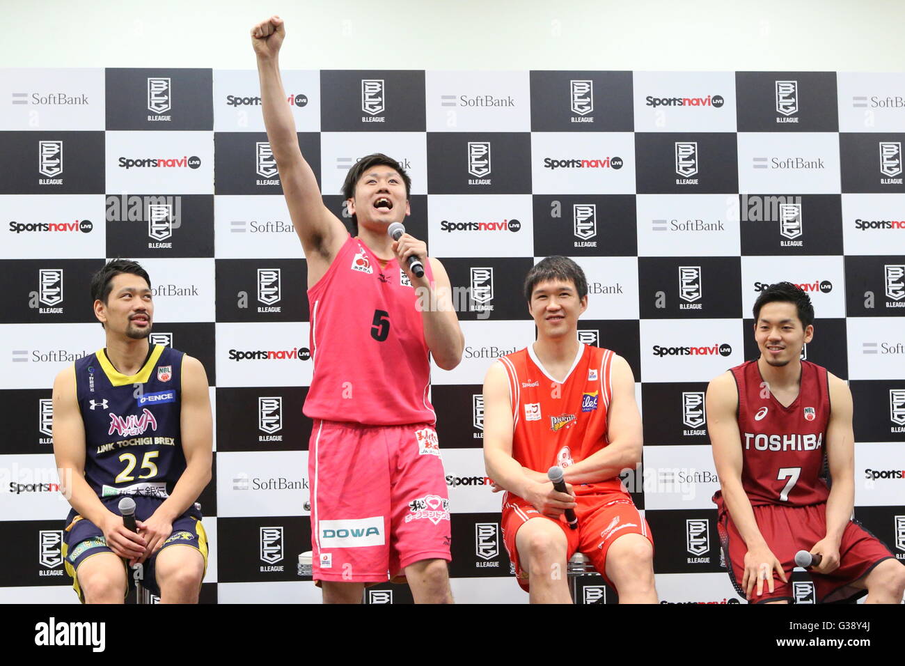 Tokyo, Japan. 10th June, 2016. (L-R) Takatoshi Furukawa (Brex ...