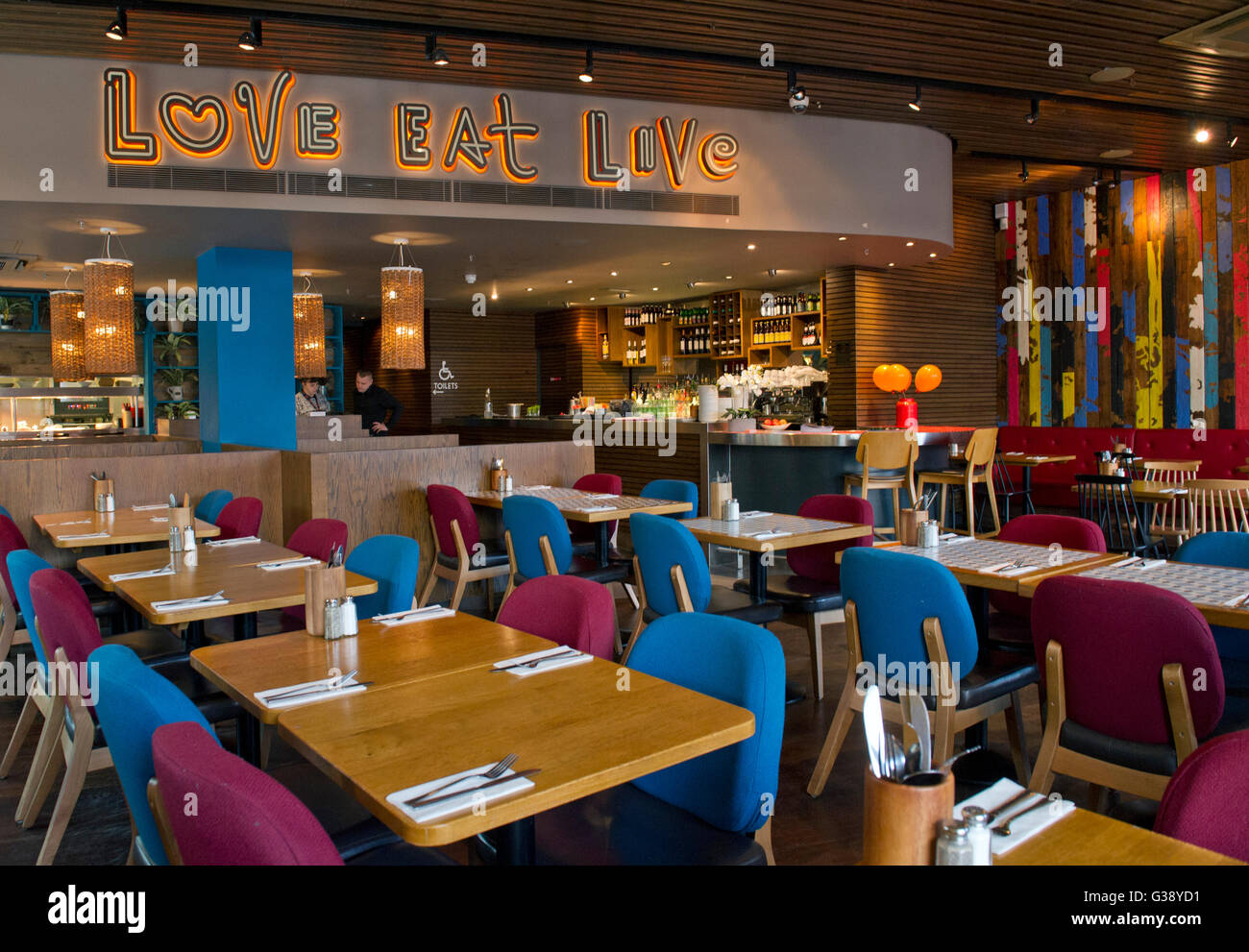 Giraffe restaurant in Cabot Circus,Bristol,UK. This is a national ...