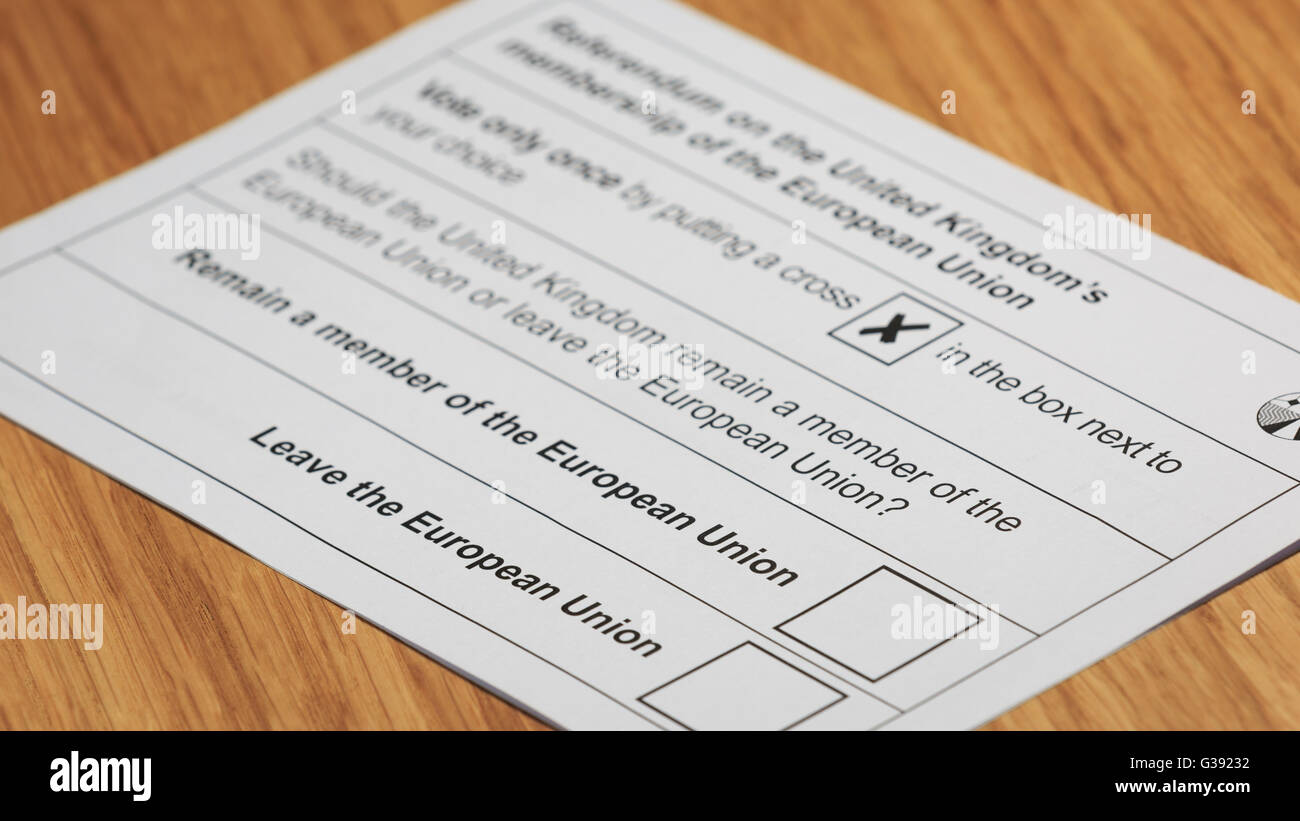 Ballot paper uk eu hi-res stock photography and images - Alamy