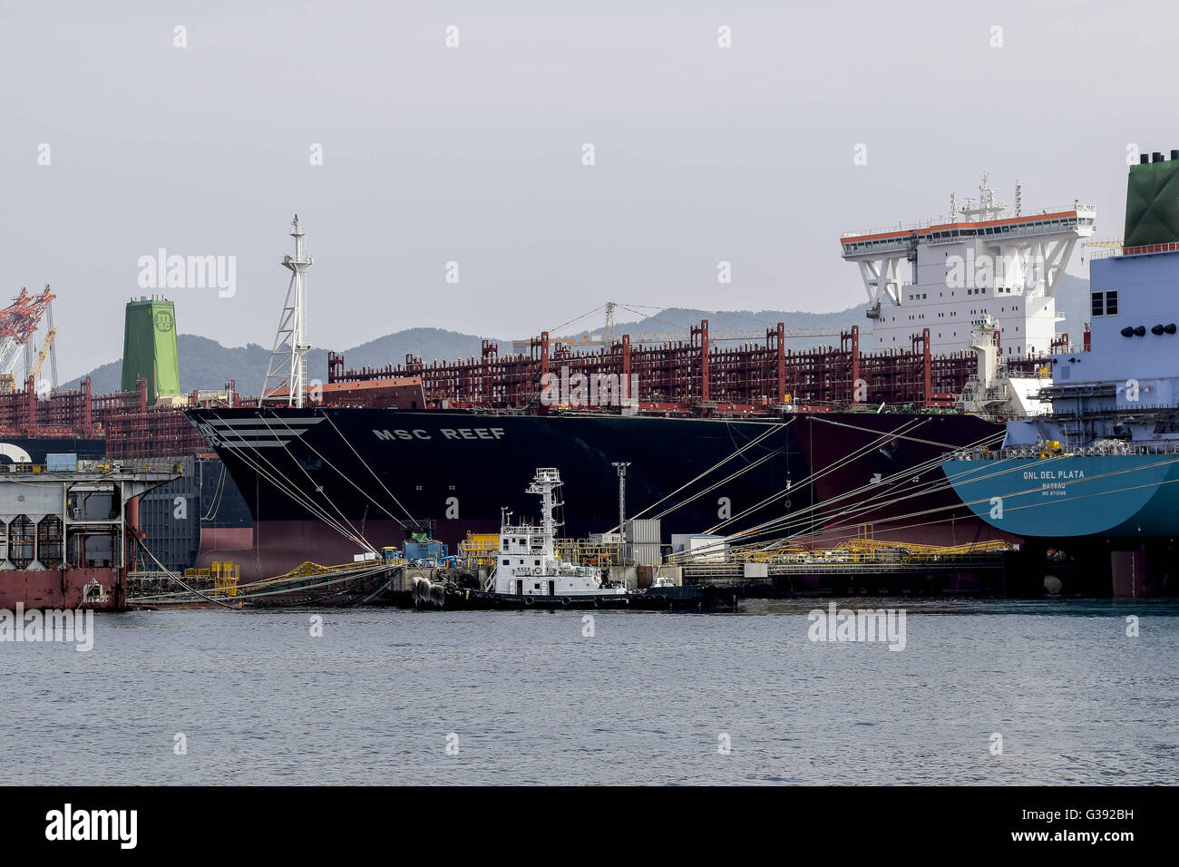 South korean container ships hi-res stock photography and images - Alamy