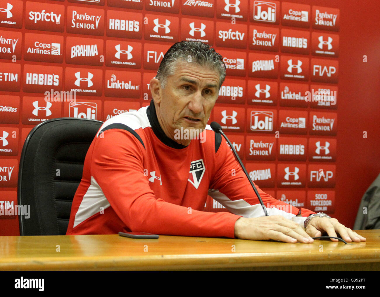 SAO PAULO, Brazil - 10/06/2016: TRAINING SPFC - The Technical Bauza ...