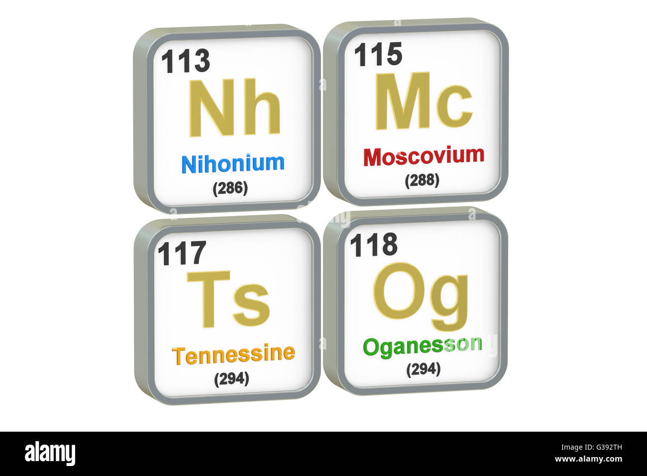 Nihonium, Moscovium, Tennessine, Oganesson chemical elements isolated ...